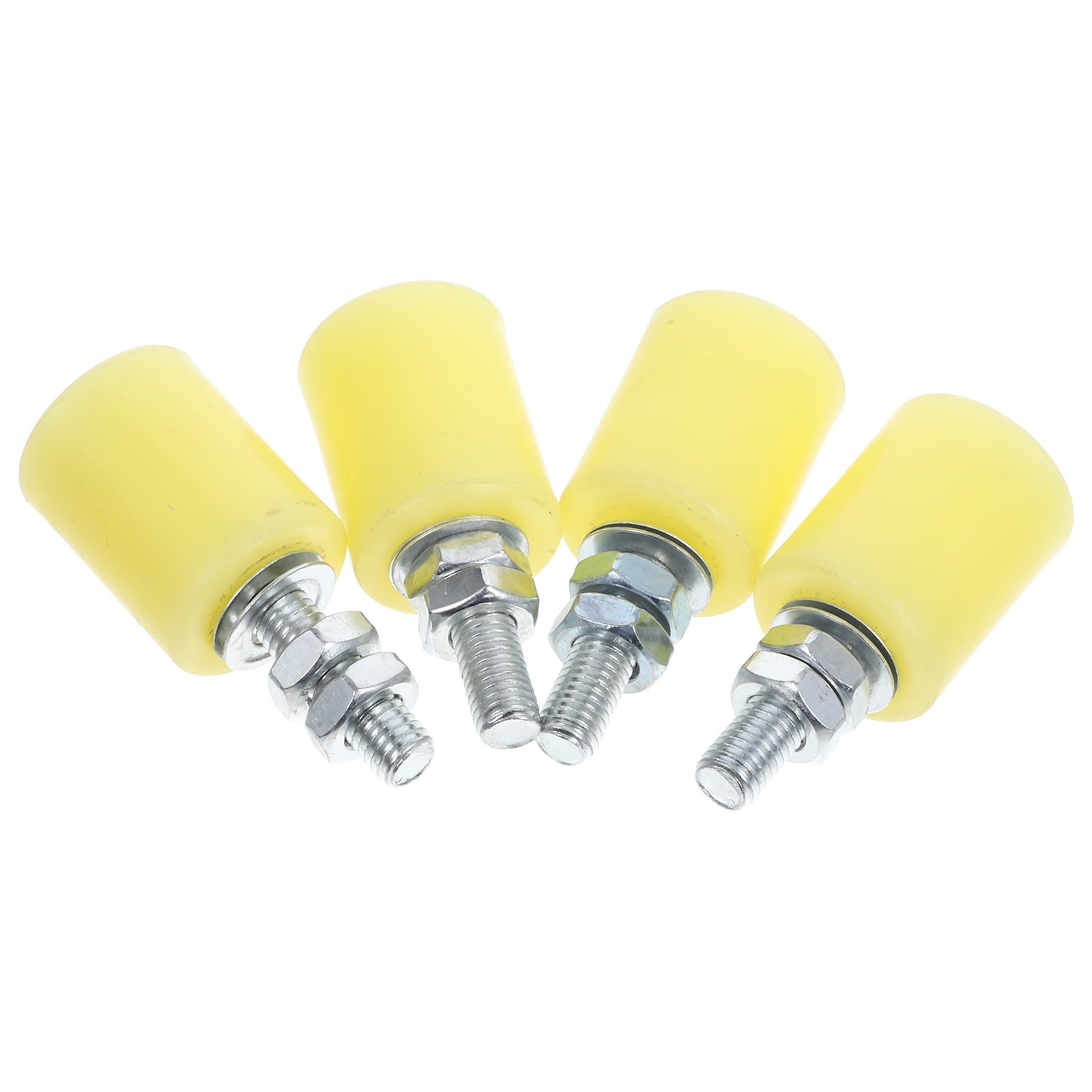 TEHAUX 4 Pcs Pulley Block Nylon Sliding Gate Wheel Roller Guide Yellow ...