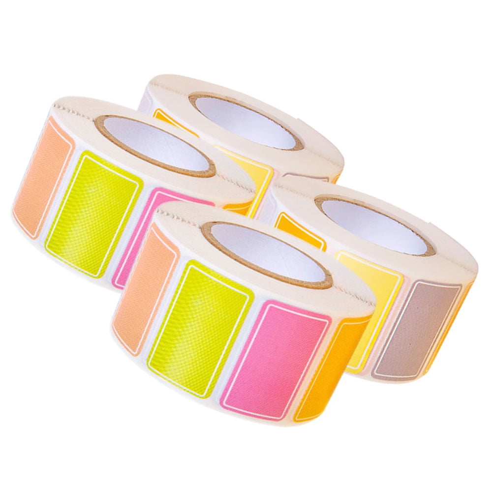 TEHAUX Blank Sticker Labels Multi-Color Coated Paper Strong Adhesion ...