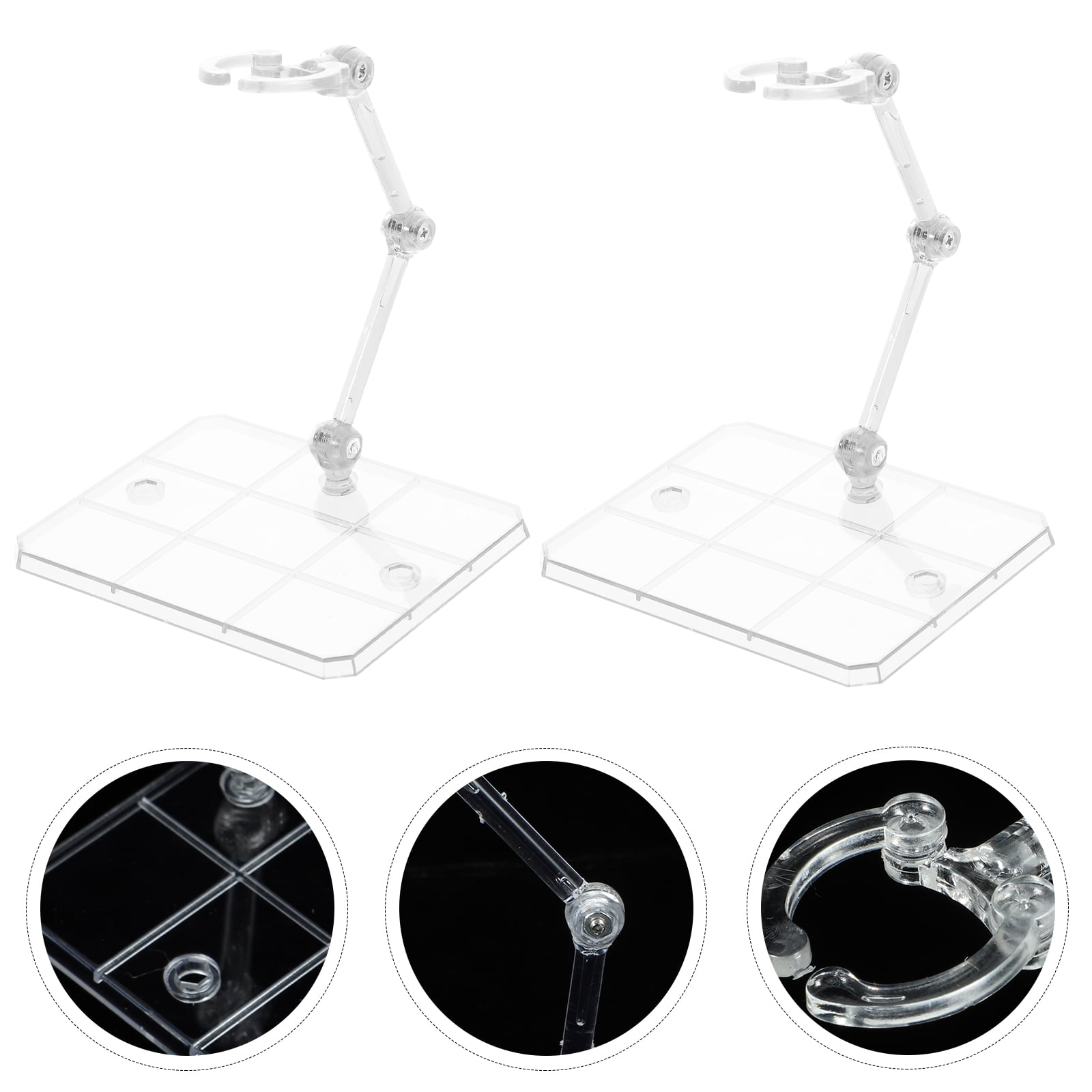 TEHAUX 4Pcs Adjustable Action Figure Stands Transparent For Toy Models ...