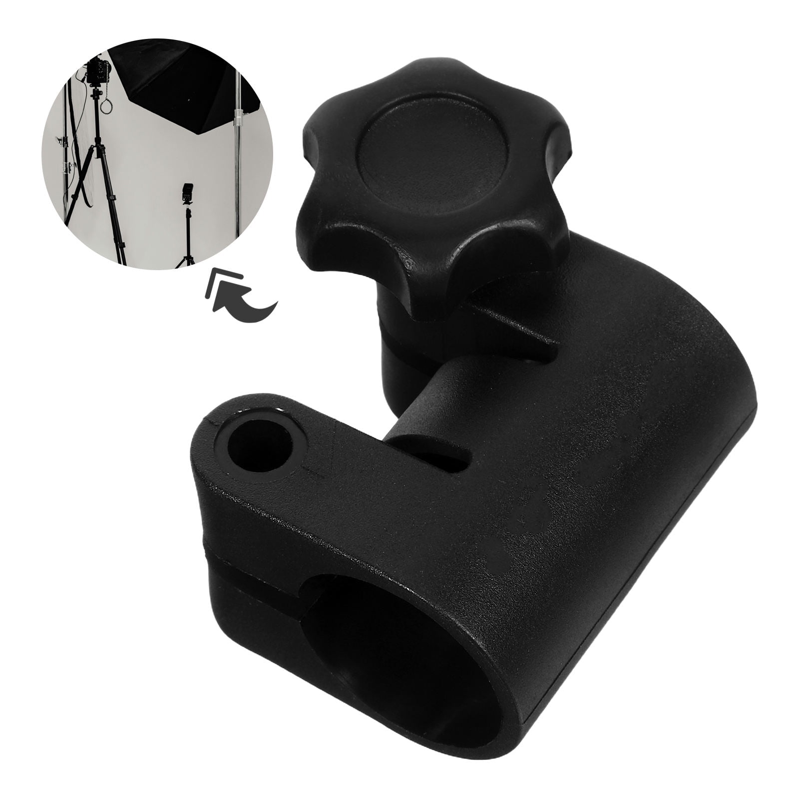 TEHAUX Telescopic Light Stand Adapter, Black, Secure Grip, Portable ...