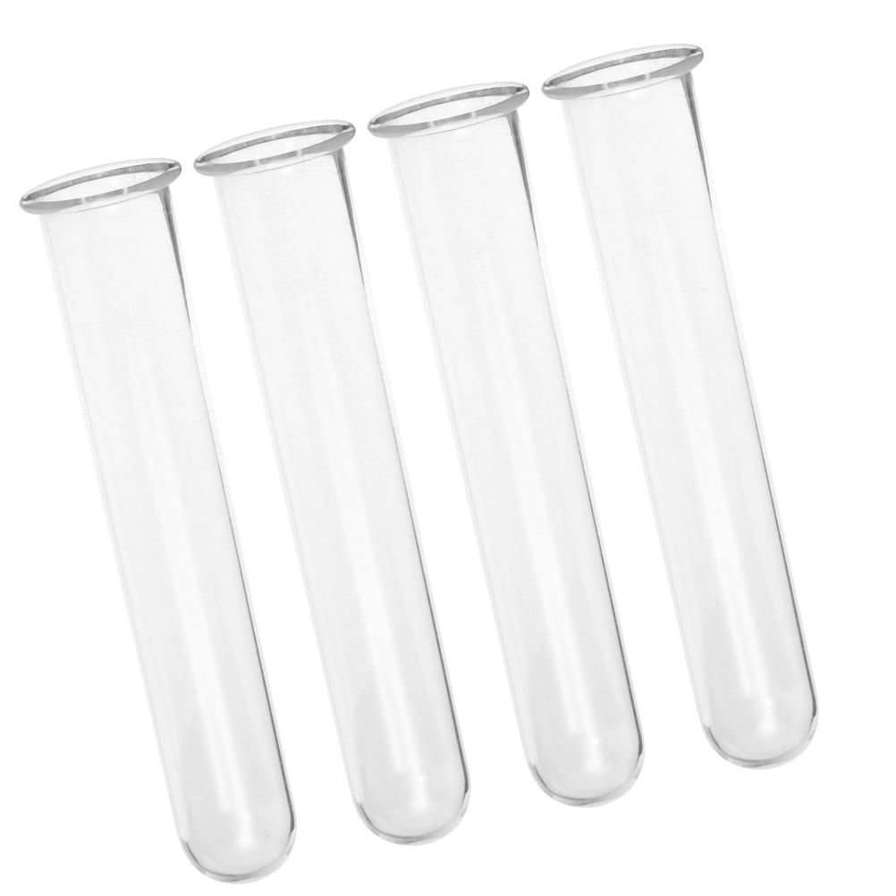 TEHAUX 4Pcs Hydroponic Flowers Glass Tube Transparent Propagation Tube ...