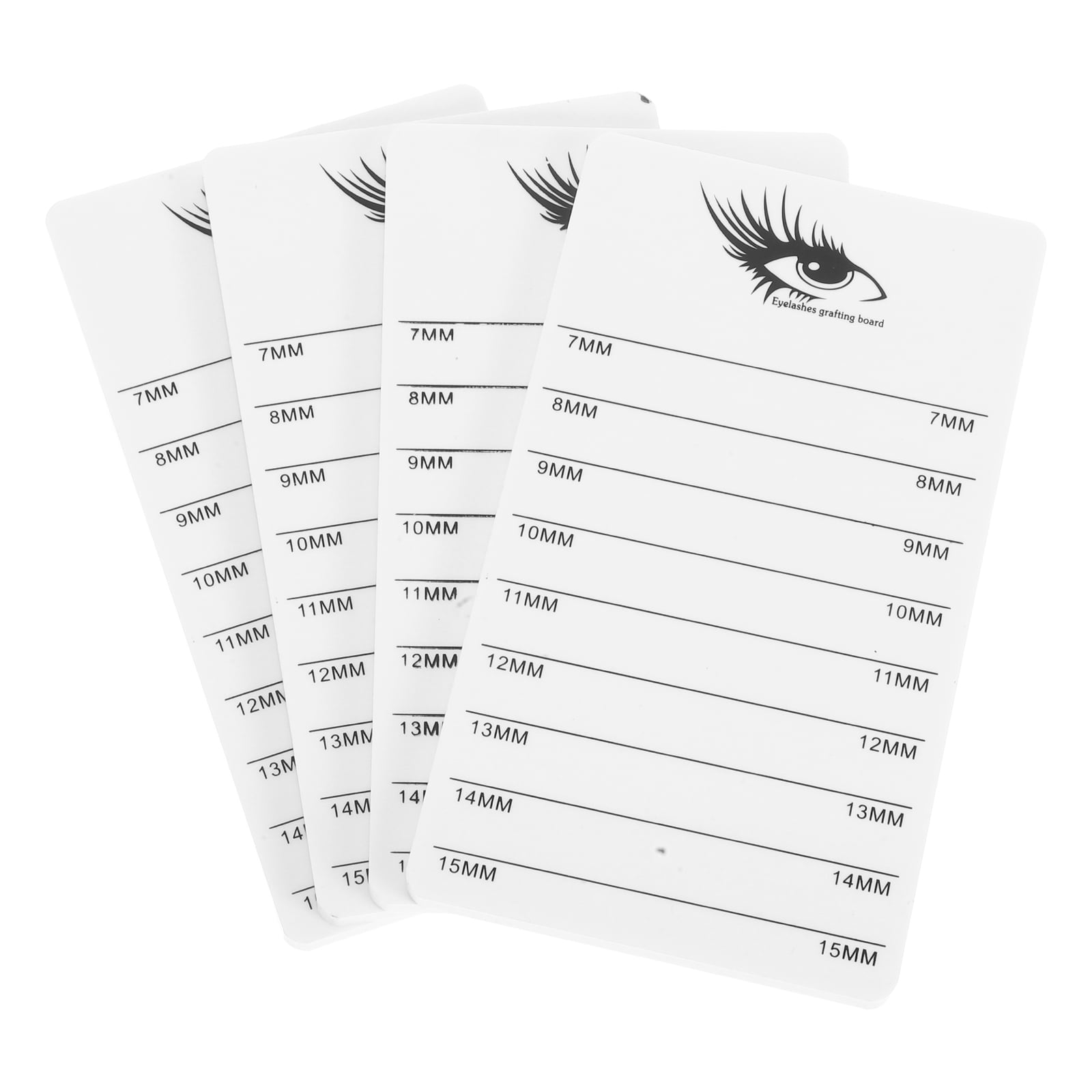 TEHAUX 4Pcs White Acrylic Eyelash Display Board with Stable Stand for ...