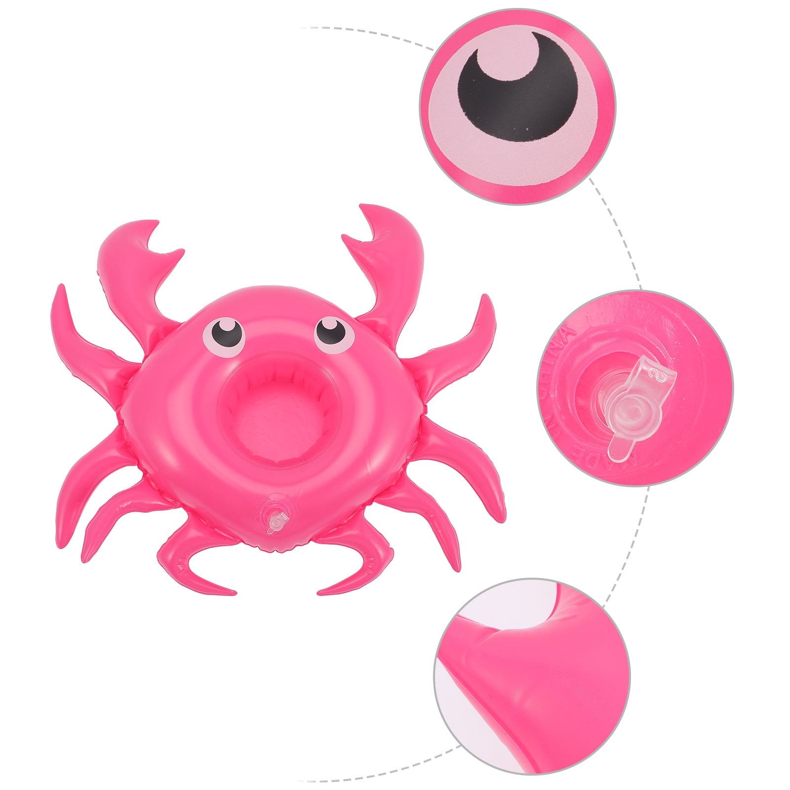 TEHAUX 4pcs Inflatable Cup Holders Pool Floating Cup Holders Cartoon ...