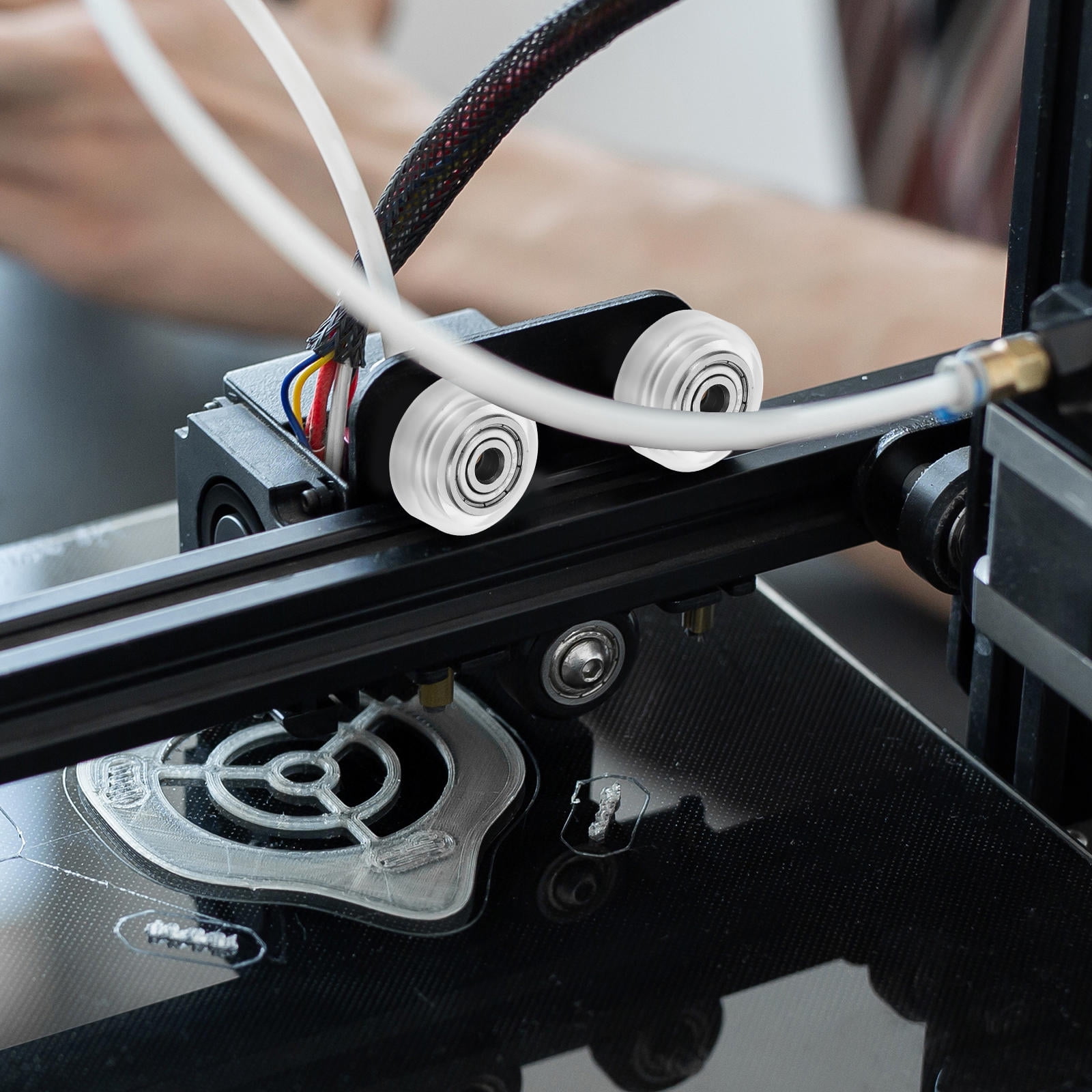 TEHAUX 4pcs Printer Wheels Printer POM Pulley Wheels Printer Linear ...