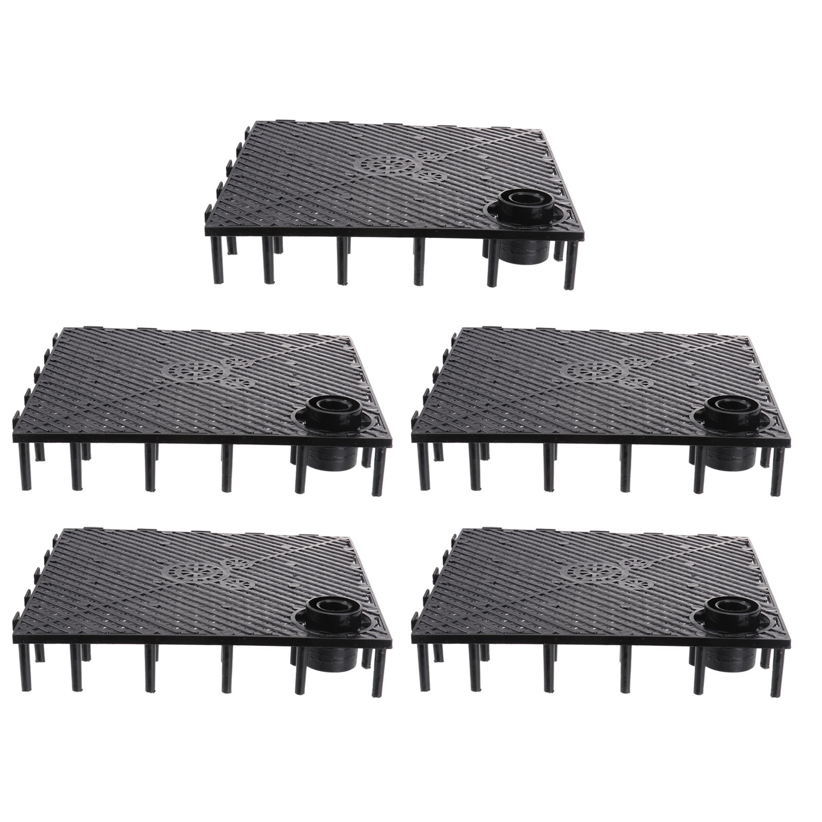 TEHAUX Aquarium Separator Divider Black 5Pcs 5.7In X 5.7In X 1In ...