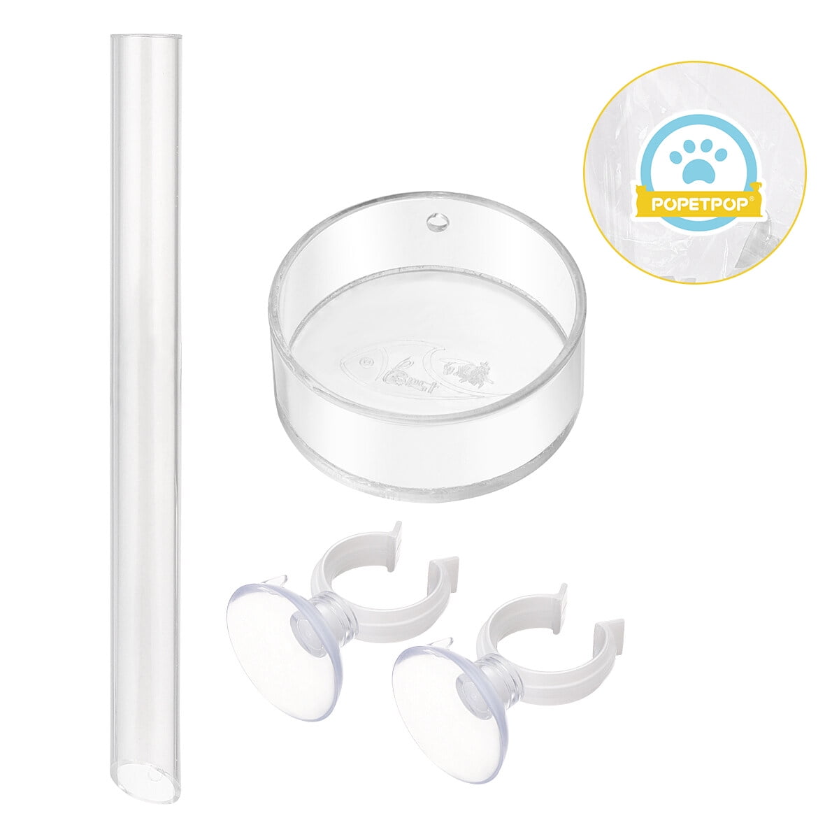 TEHAUX Acrylic Shrimp Feeding Tube Tray for Easy Aquarium Feeding ...