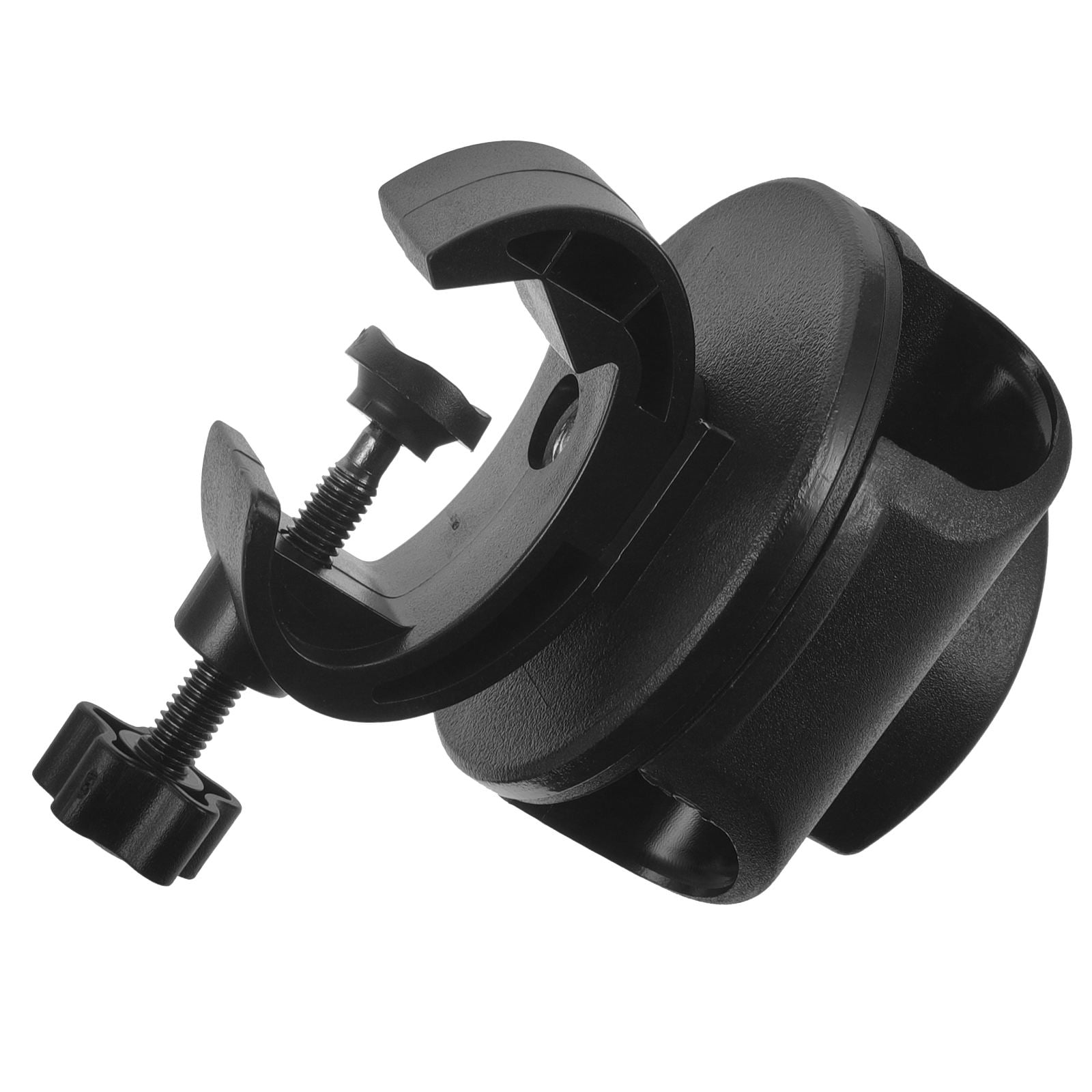 TEHAUX Adjustable Fasten Pole Clamp Microphone Clip Attachment Black ...