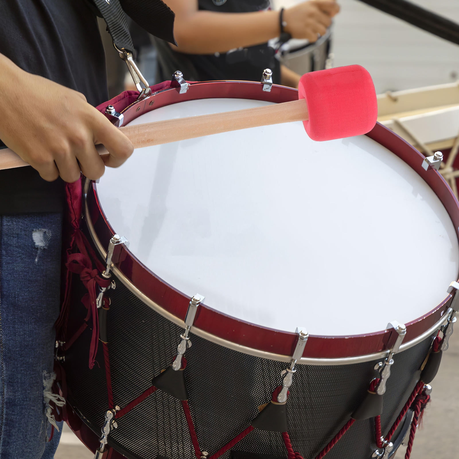 TEHAUX Bass Drum Mallet Drumstick Wooden Foams Drum Stick Anti-slip ...