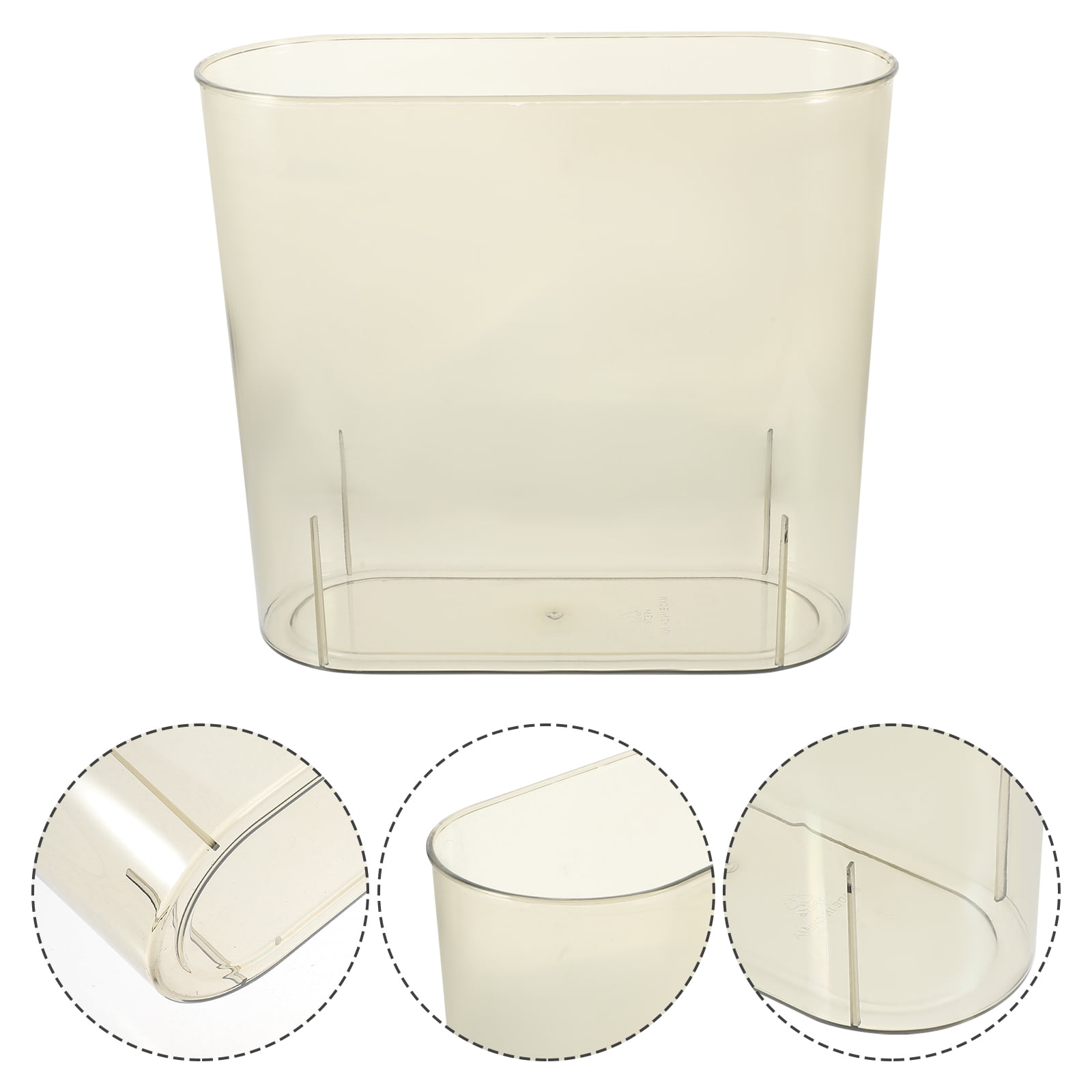 TEHAUX Clear Wastebasket Trash Can Garbage Container Bin Slim Garbage ...