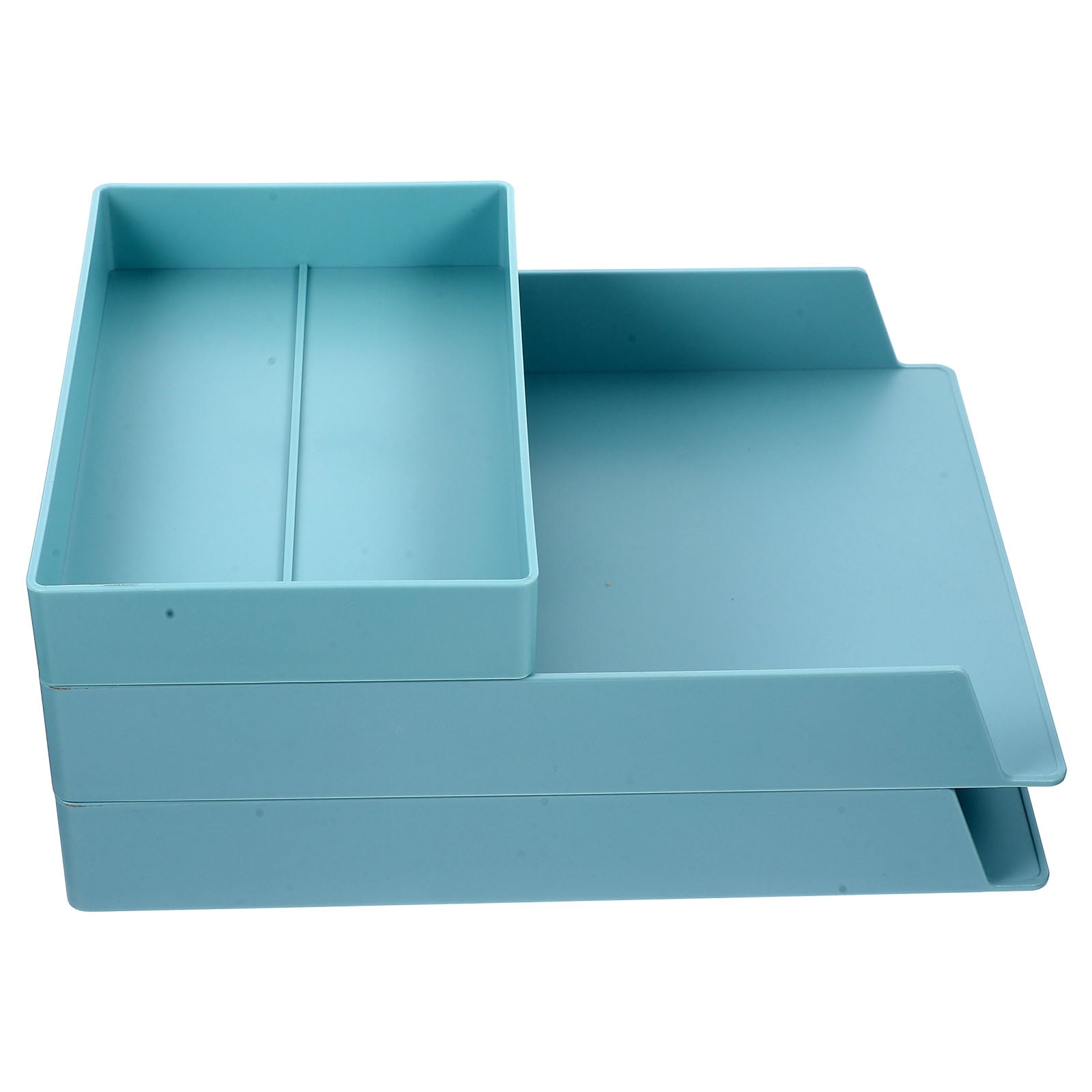 TEHAUX Desk Tidy Storage Holder 3Pieces Document File Organizer Skyblue ...