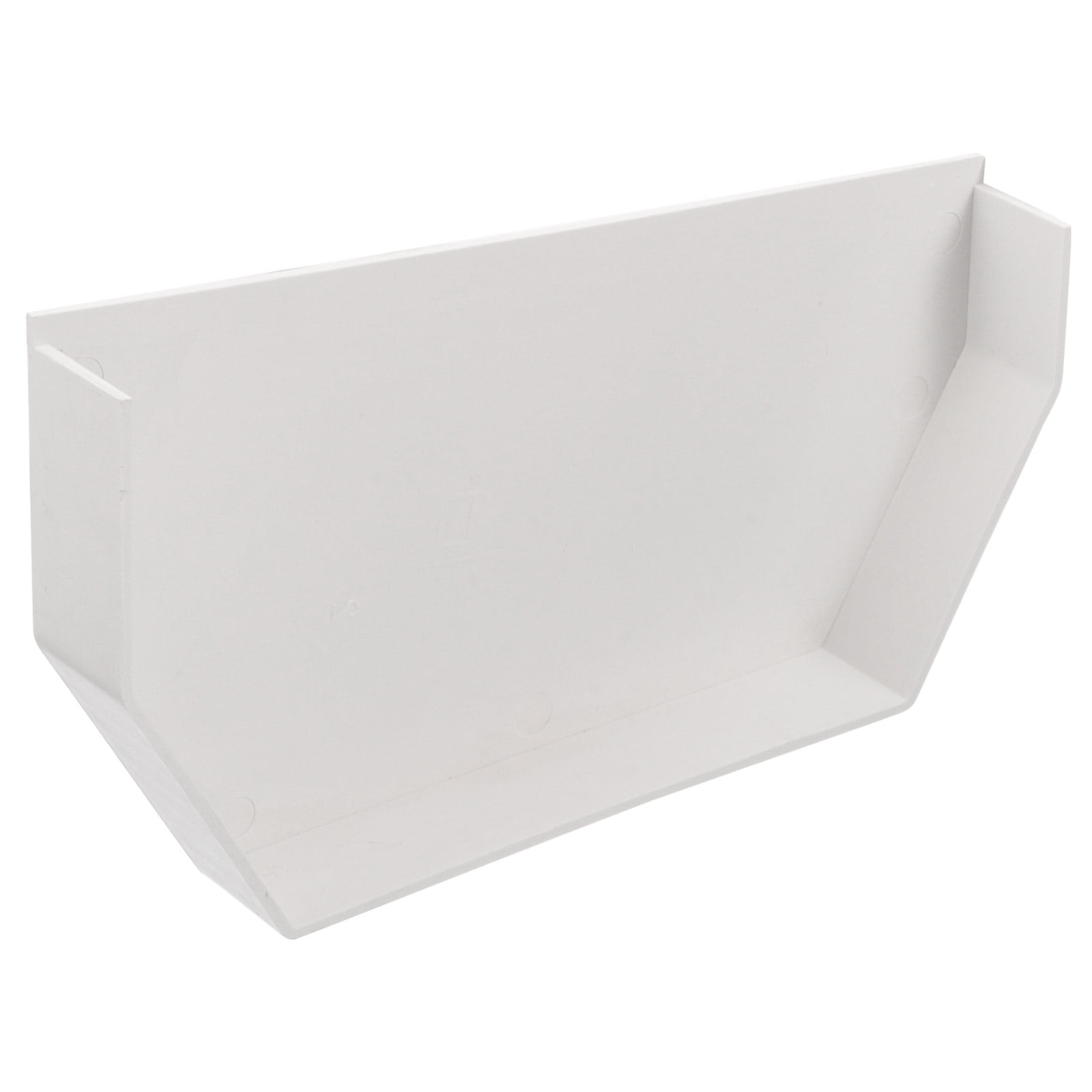 TEHAUX Downspout Parts Plastic Gutter End Seal Covers Strips White ...