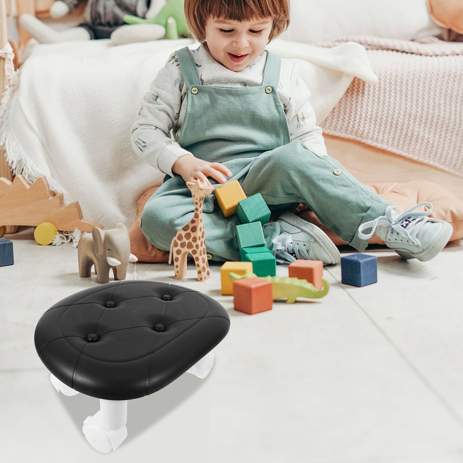 TEHAUX Foot Rest Stool Toddler Child 33.50X26.00X15.00CM Black ...