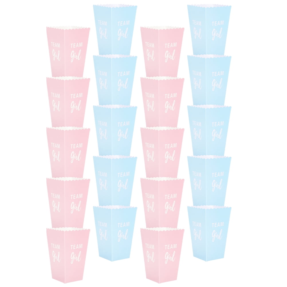 TEHAUX Small Popcorn Cups Paper Blue For Parents 24Pcs 4.52X2.75X1.97in ...