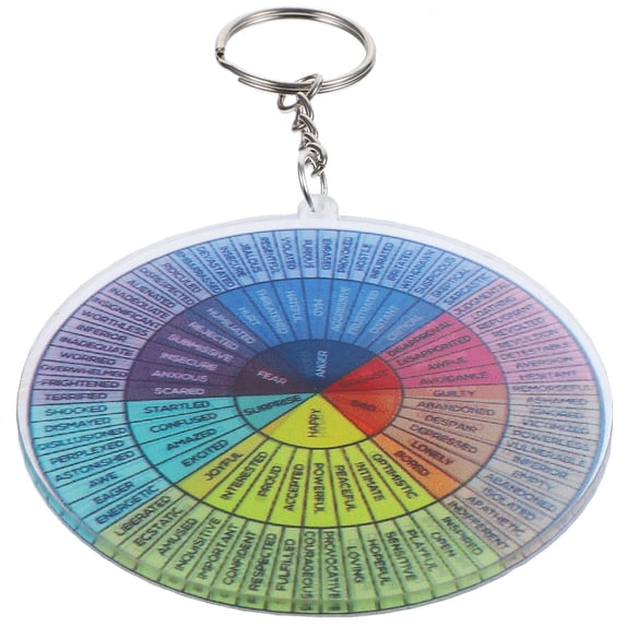 TEHAUX Hanging Feeling Wheel Metal Keychain Emotion Wheel Keychain ...