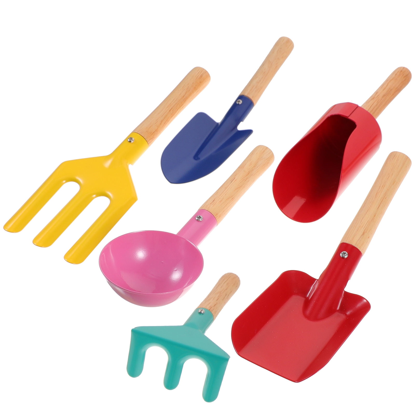 TEHAUX Kids Gardening Hand Rake Tool Set Assorted Color Lightweight ...