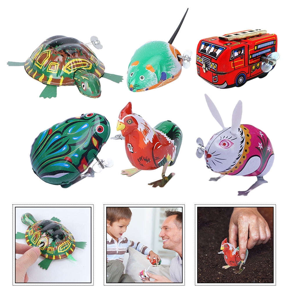 TEHAUX Kids Preschool Toy 6Pcs Clockwork Toys Iron Material for Childs ...