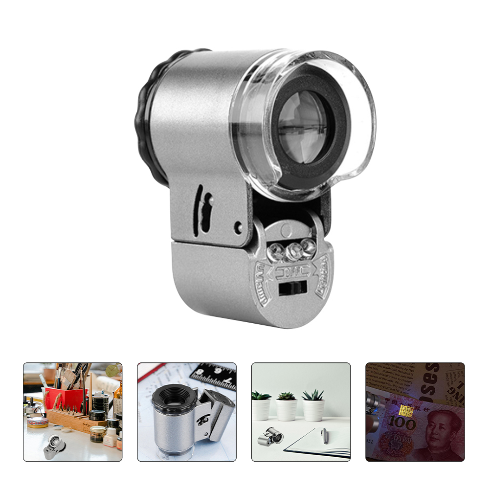 TEHAUX Banknote Detecting Device Silver with LED Technology for Travel ...