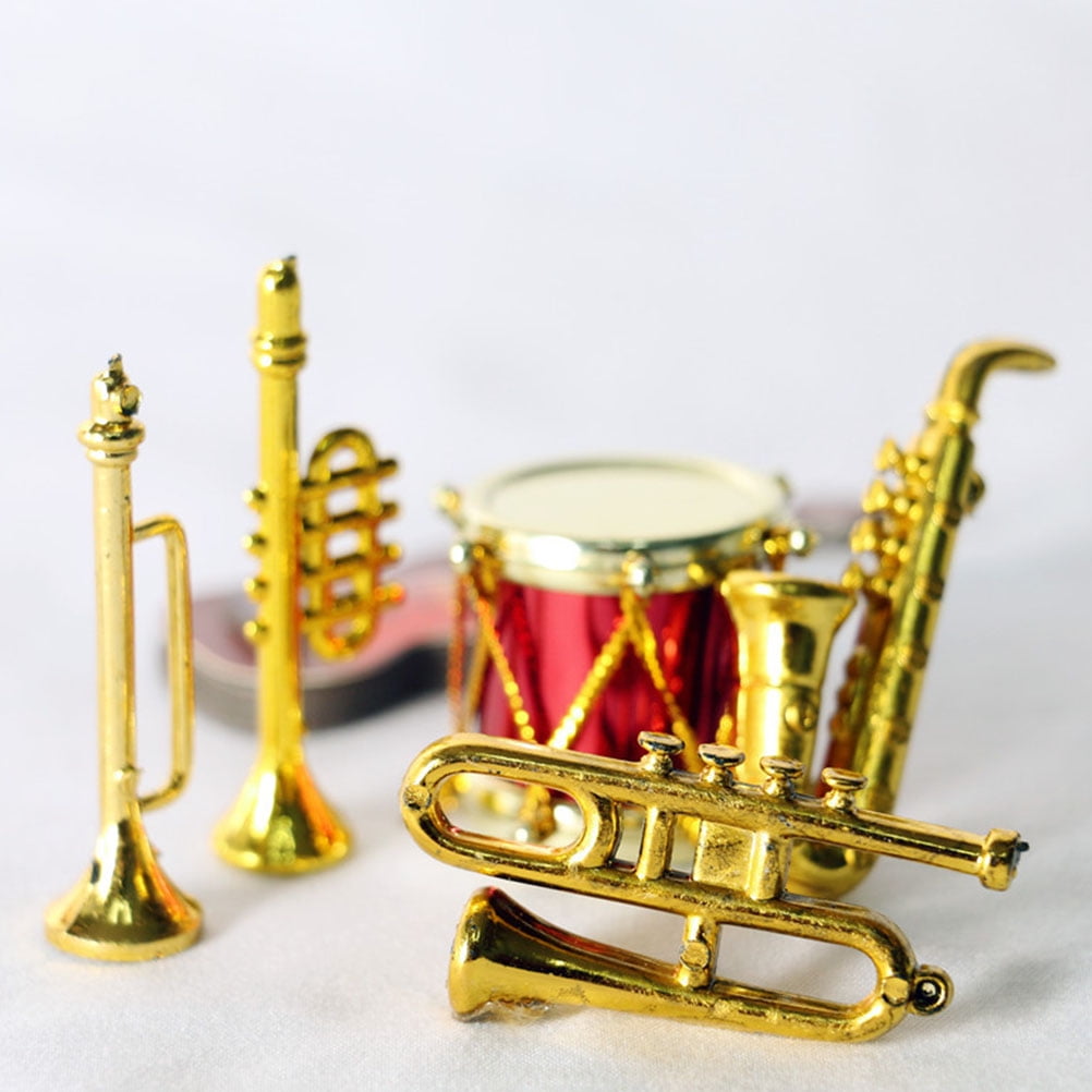 TEHAUX Playhouse Accessories Golden Plastic 1 Set for Miniature Music ...