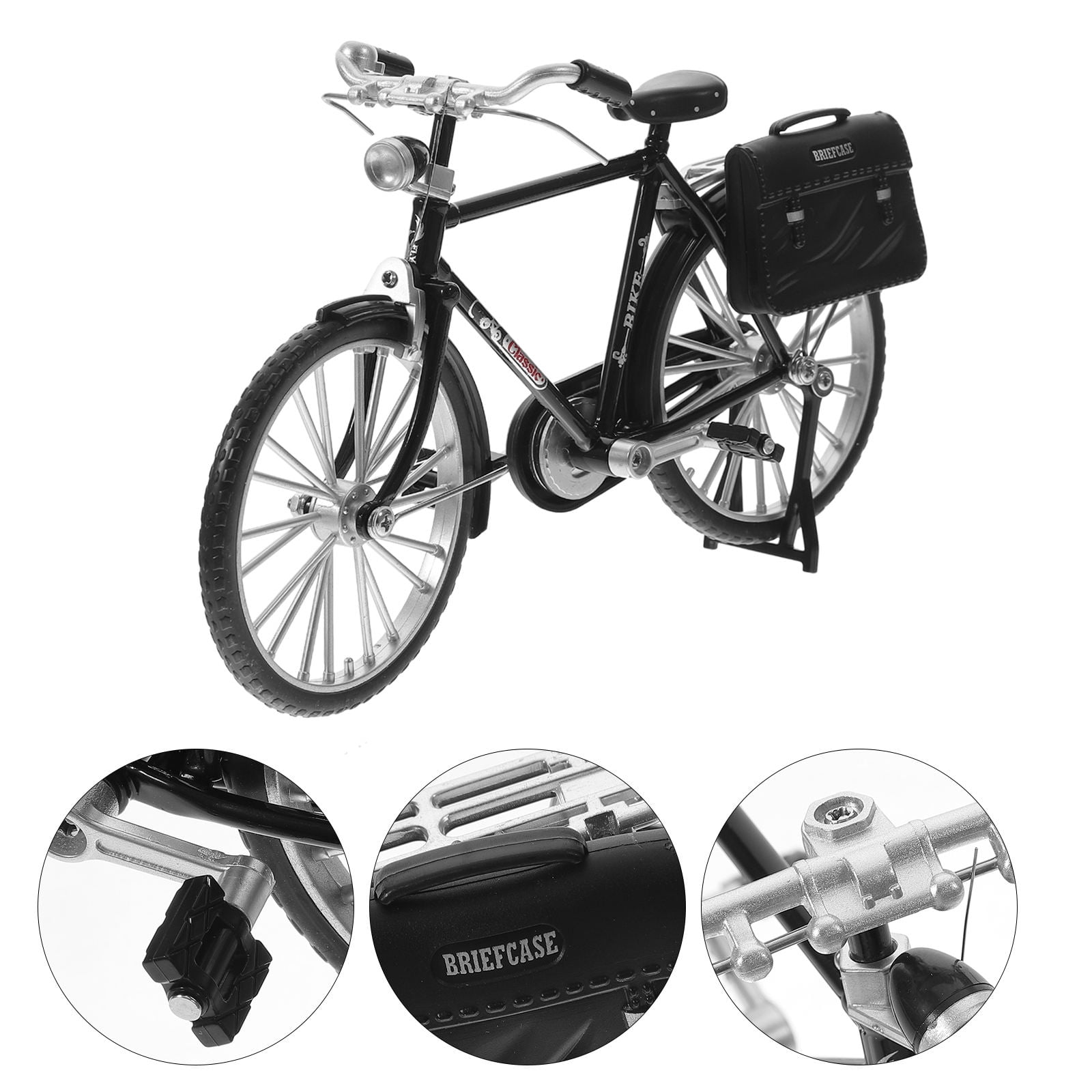 TEHAUX Miniature Bike Model Craft for Decor Black Alloy Tabletop ...