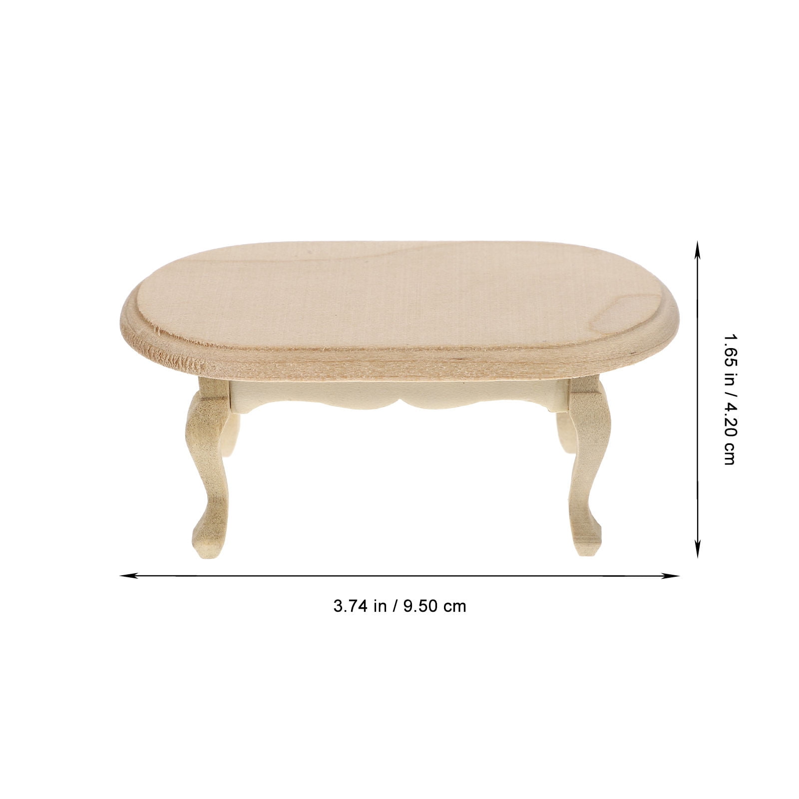 TEHAUX Miniature Dollhouse Side Table Beige for Hobbyists 1Pack 3.7X2 ...