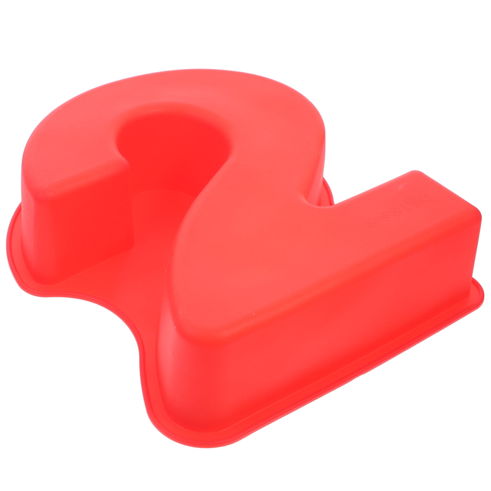 TEHAUX Large Silicone Number Molds in Red for Baking, Cake Decorating ...