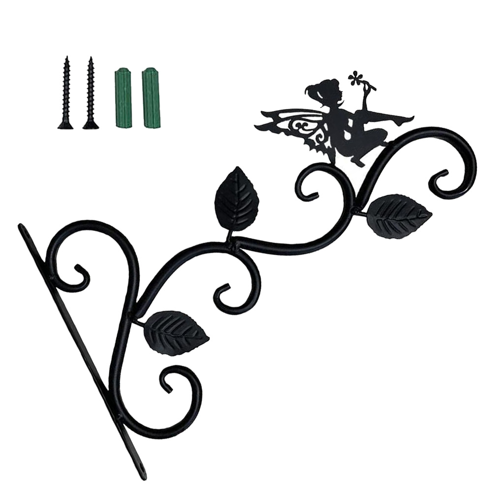 TEHAUX Hanging Flower Pot Bracket Iron 1 Set 11.8x7.5x0.4In - Walmart.com