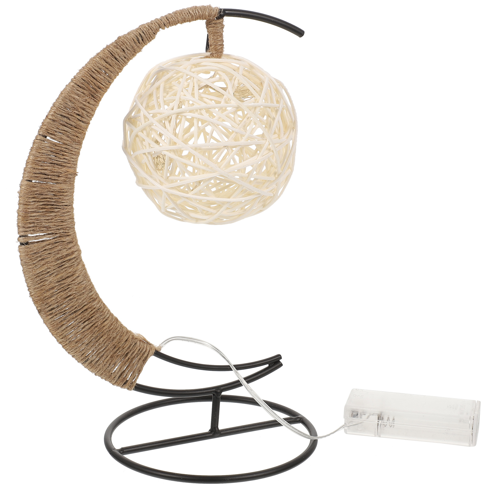 TEHAUX Rattan Table Lamp with Copper and Iron for Bohemian Bedroom ...