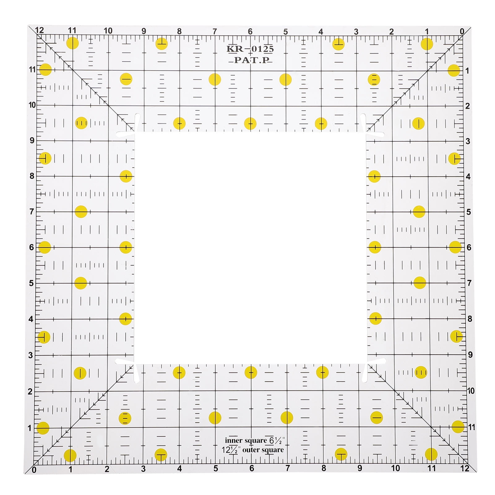 TEHAUX Slotted Ruler for Fabric Cutting Patchwork Sewing Lightweight ...