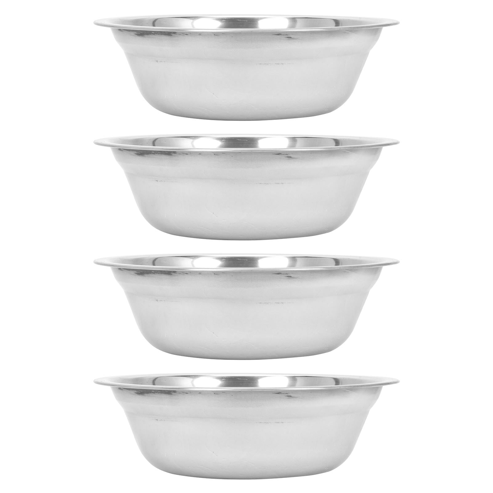 TEHAUX Stainless Steel Soup Basin Silver Round for Cooks with Food ...