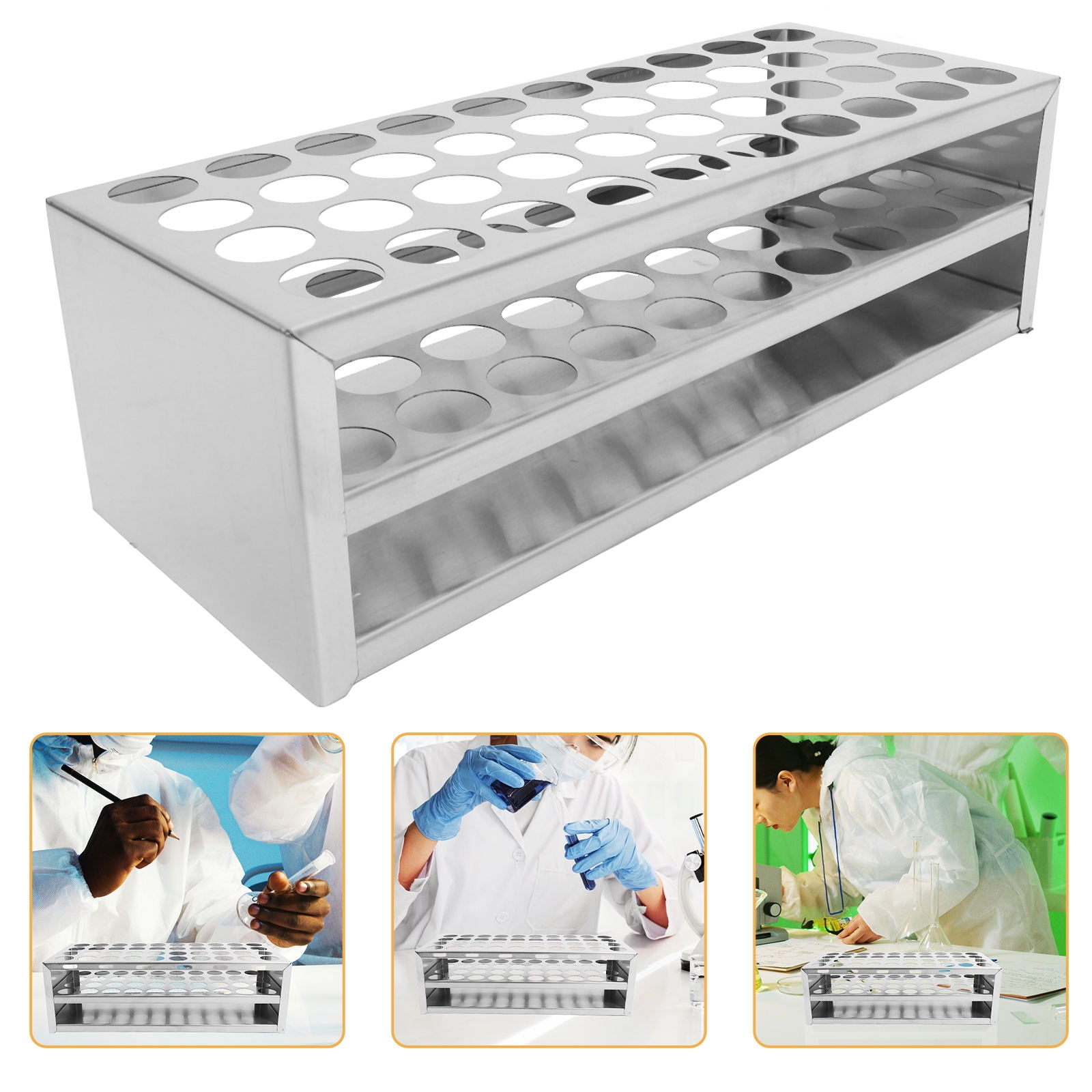 TEHAUX Sturdy Stainless Steel Test Tube Rack for Storage 12hole Design ...