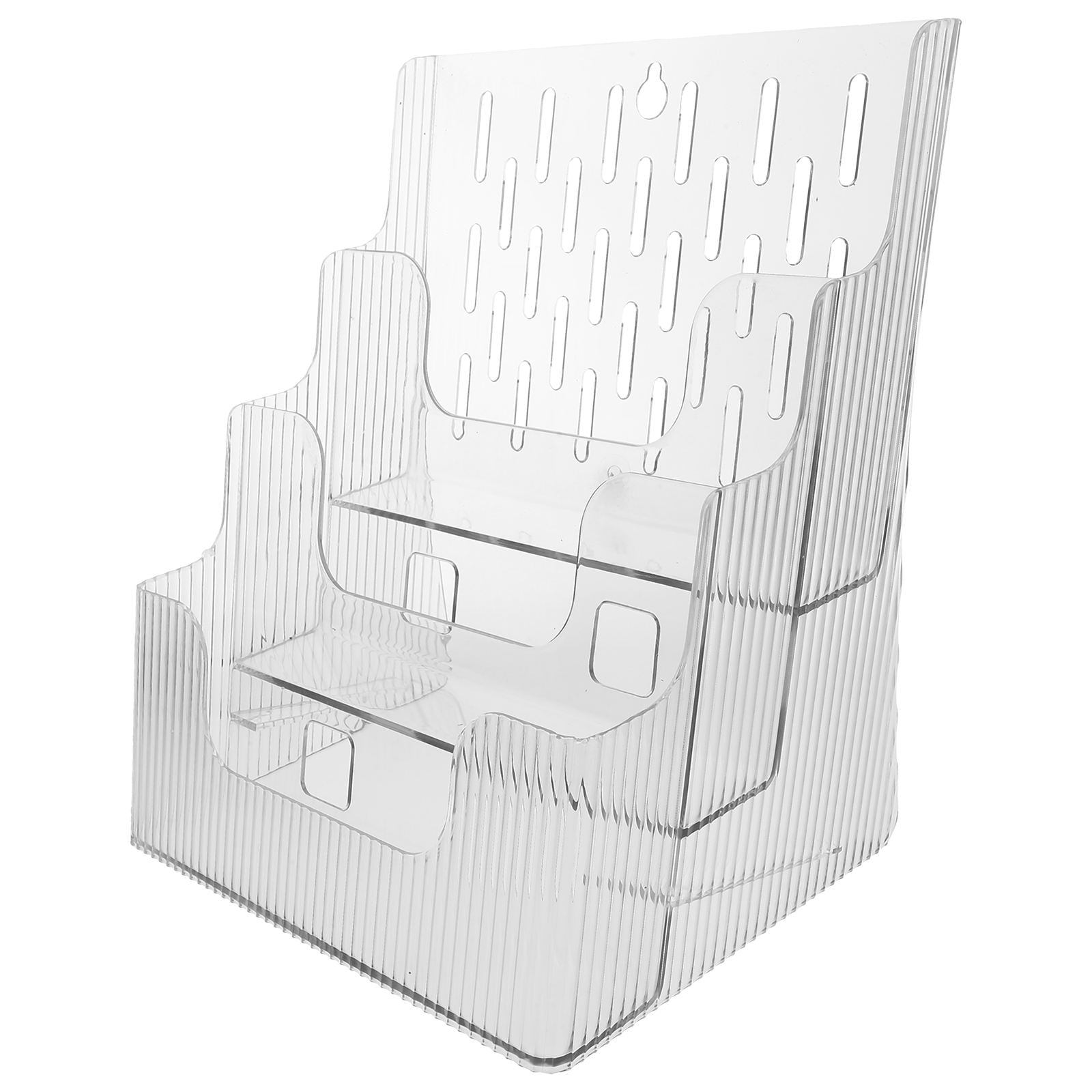 TEHAUX Acrylic File Organizer for Desk Transparent Document Holder for ...