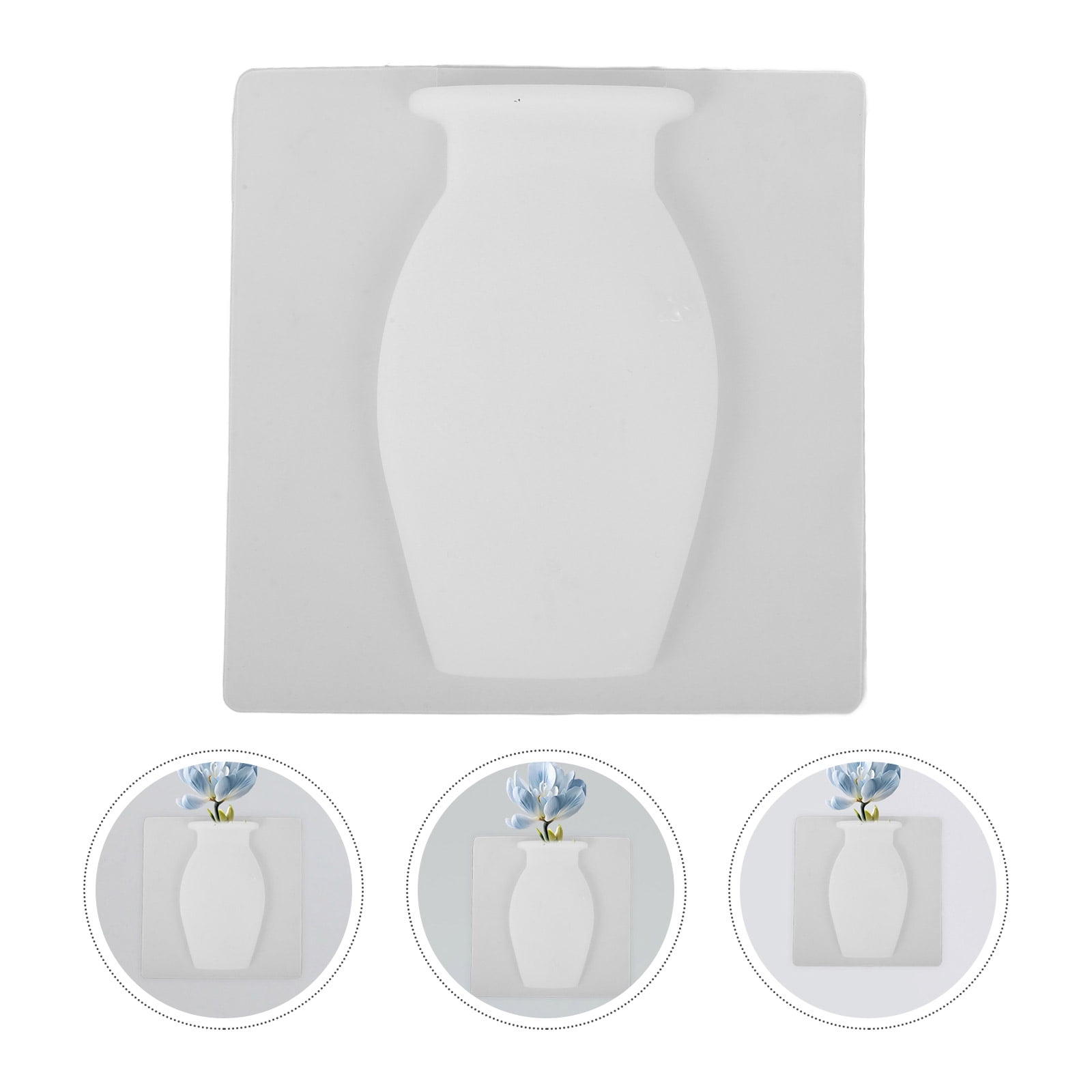 TEHAUX Wall Decorative Vase Wall Hanging Flower Vase Silicone Flower ...