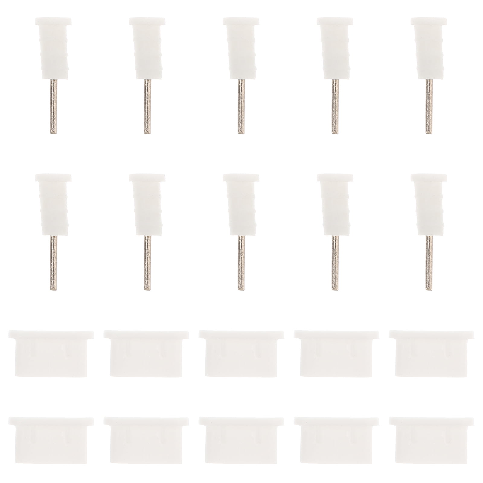 TEHAUX White Silicone Plug Cover for Phone TypeC Port and Headphone ...