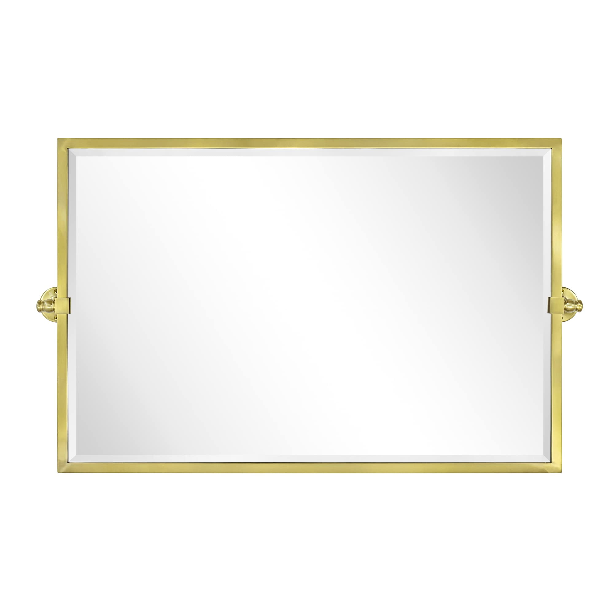 TEHOME 36x24'' Gold Horizontal Pivot Rectangle Bathroom Mirror for Wall ...