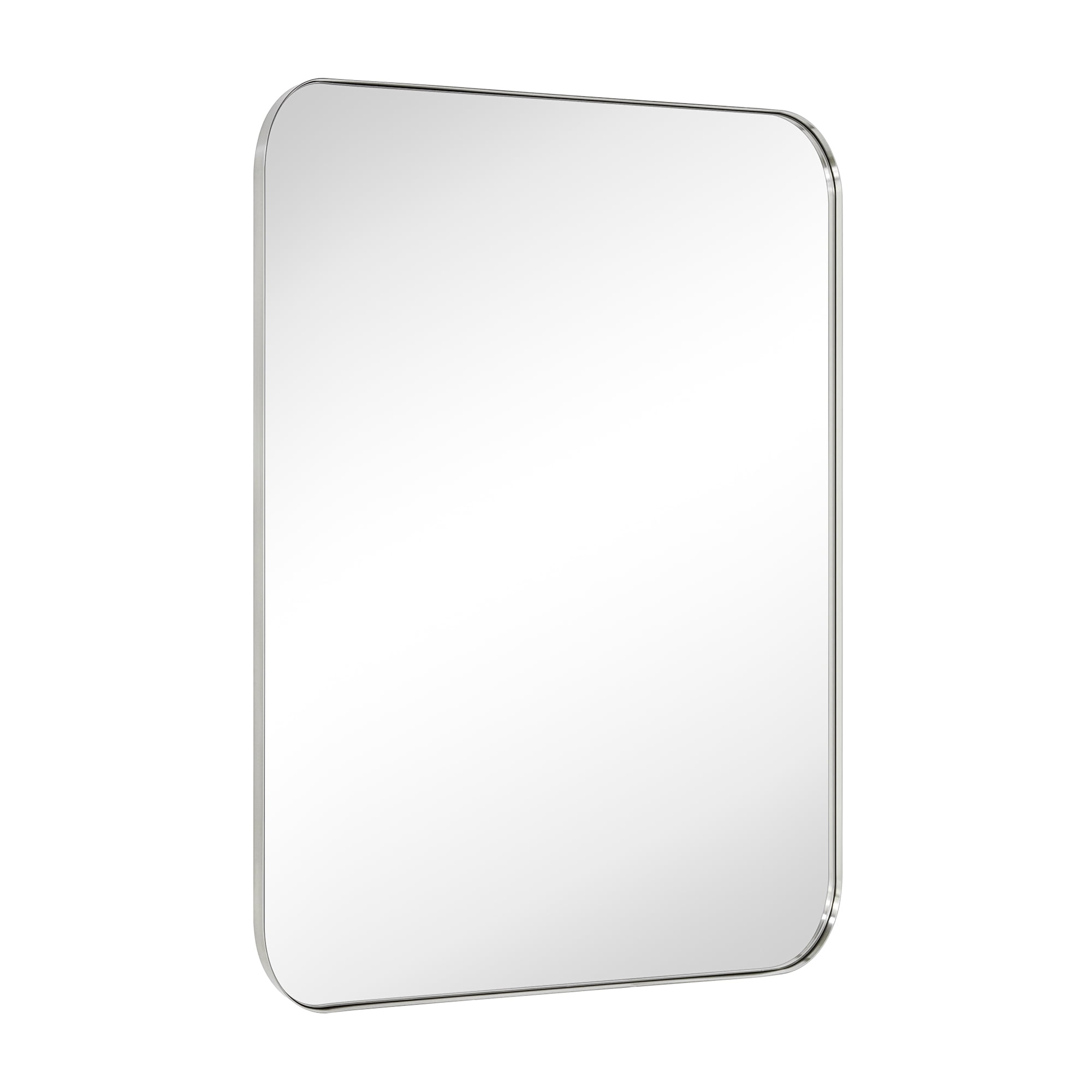 TEHOME 36x48'' Brushed Nickel Rounded Rectangle Bathroom Vanity Wall ...