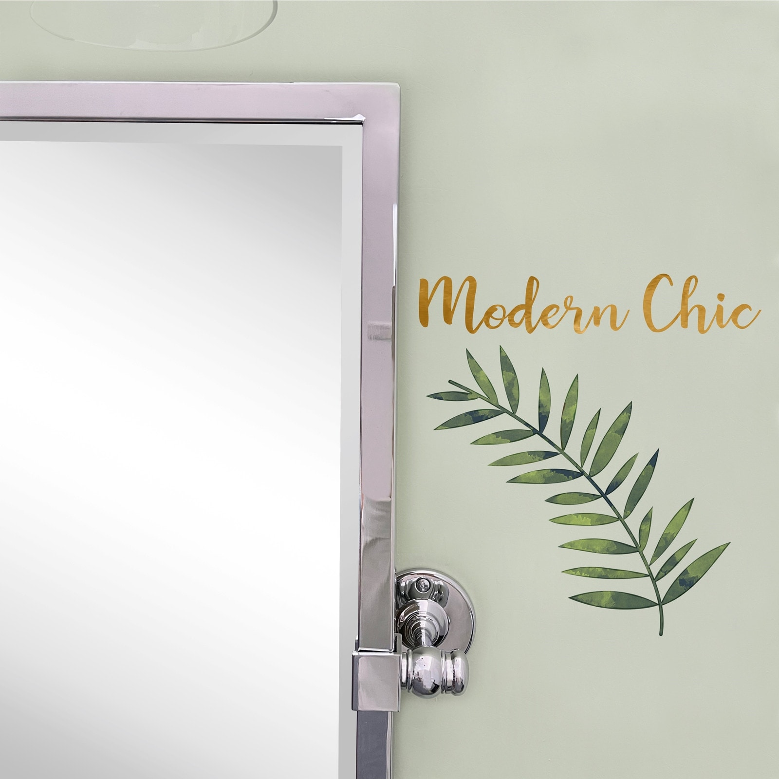 TEHOME Blakley Rectangle Metal Wall Mirror 24" x 20" - Chrome - Walmart.com