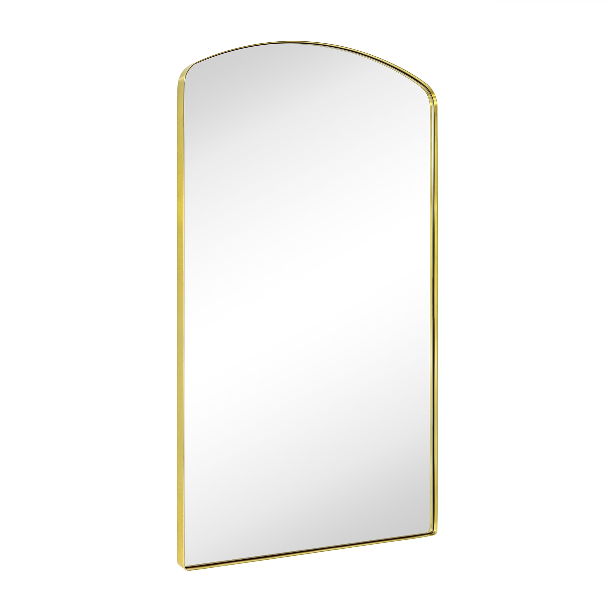 TEHOME Brushed Gold Metal Arched Mirror for Bathroom, Mantel or Dresser ...