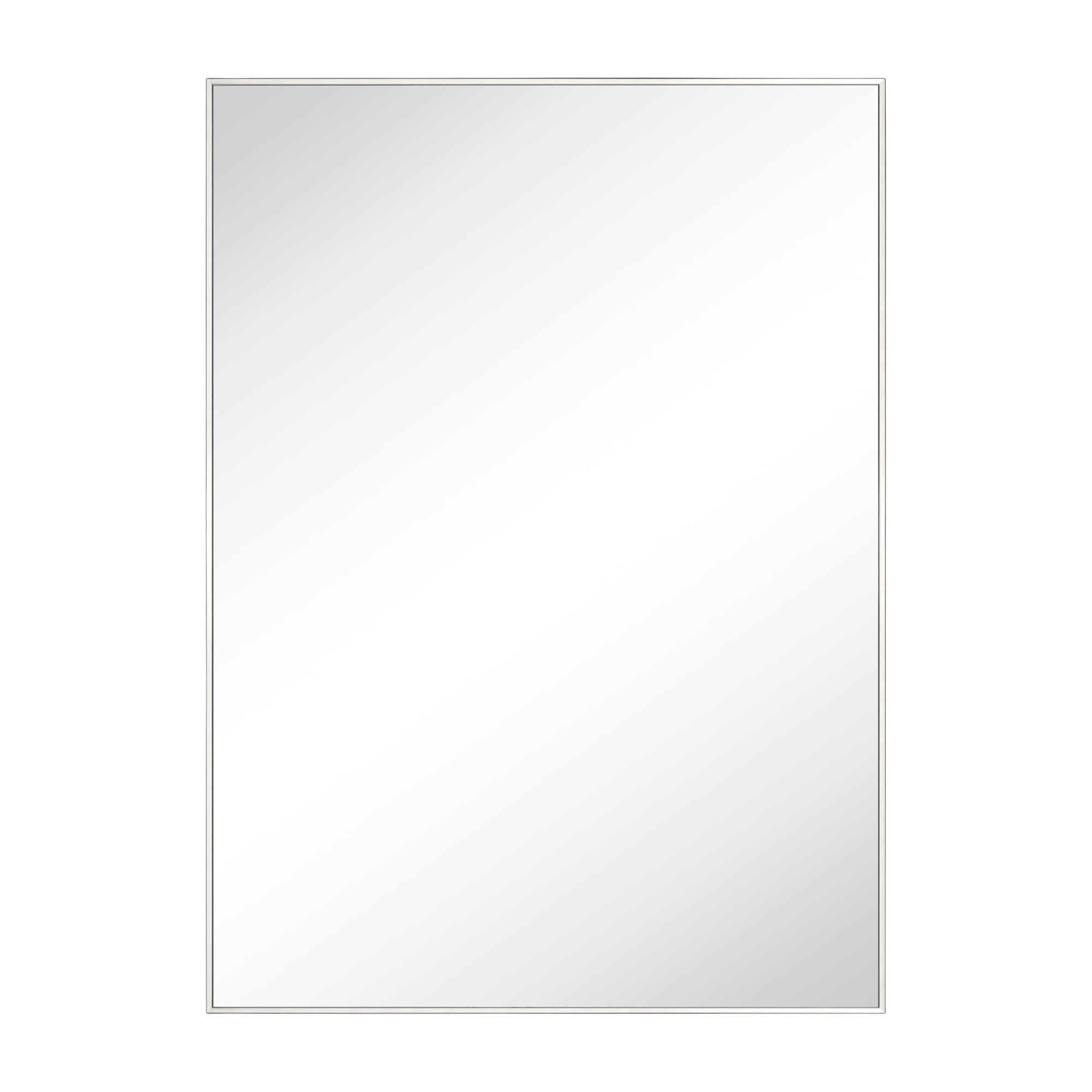 TEHOME Chrome Bathroom Vanity Mirror with Squared Corners, 24x36 ...