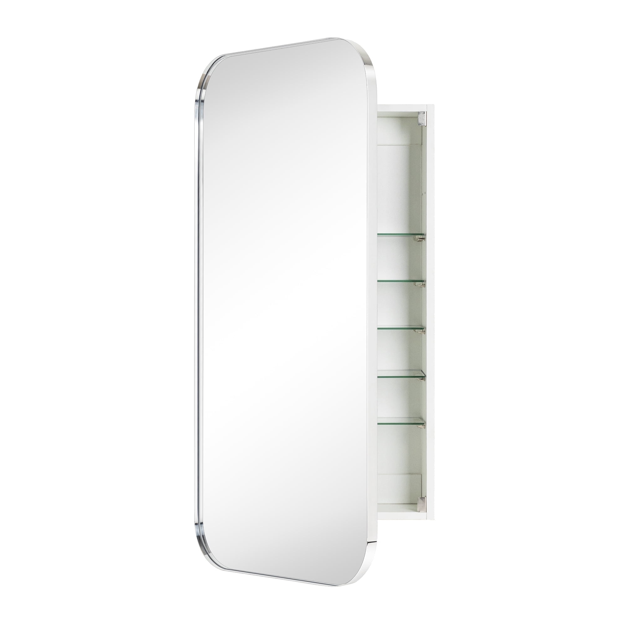 TEHOME Chrome Medicine Cabinet, 20x40 Inches, Dual Mount, Stainless ...