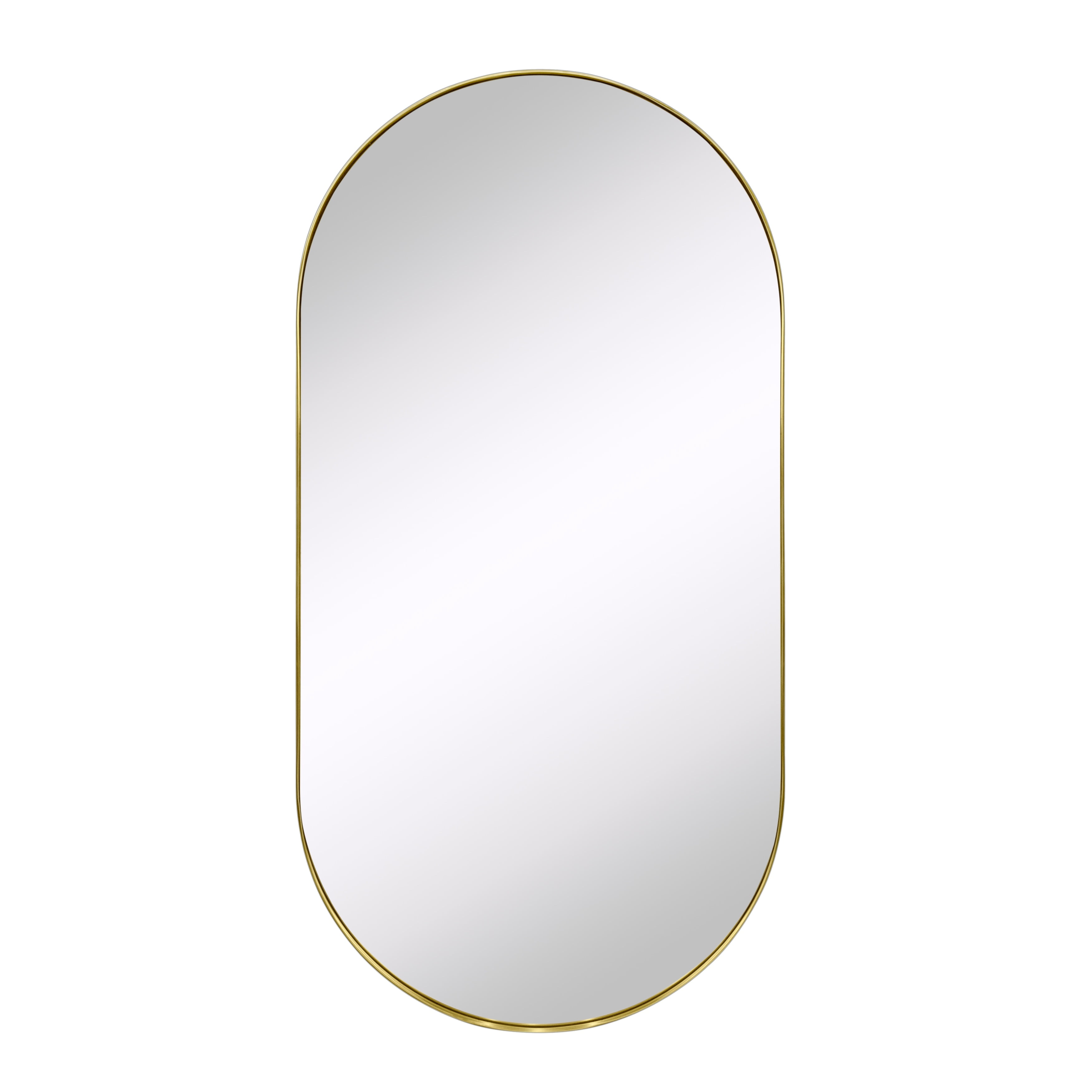 TEHOME Cristos Metal Wall Mirror 40" x 20" - Brushed Gold - Walmart.com