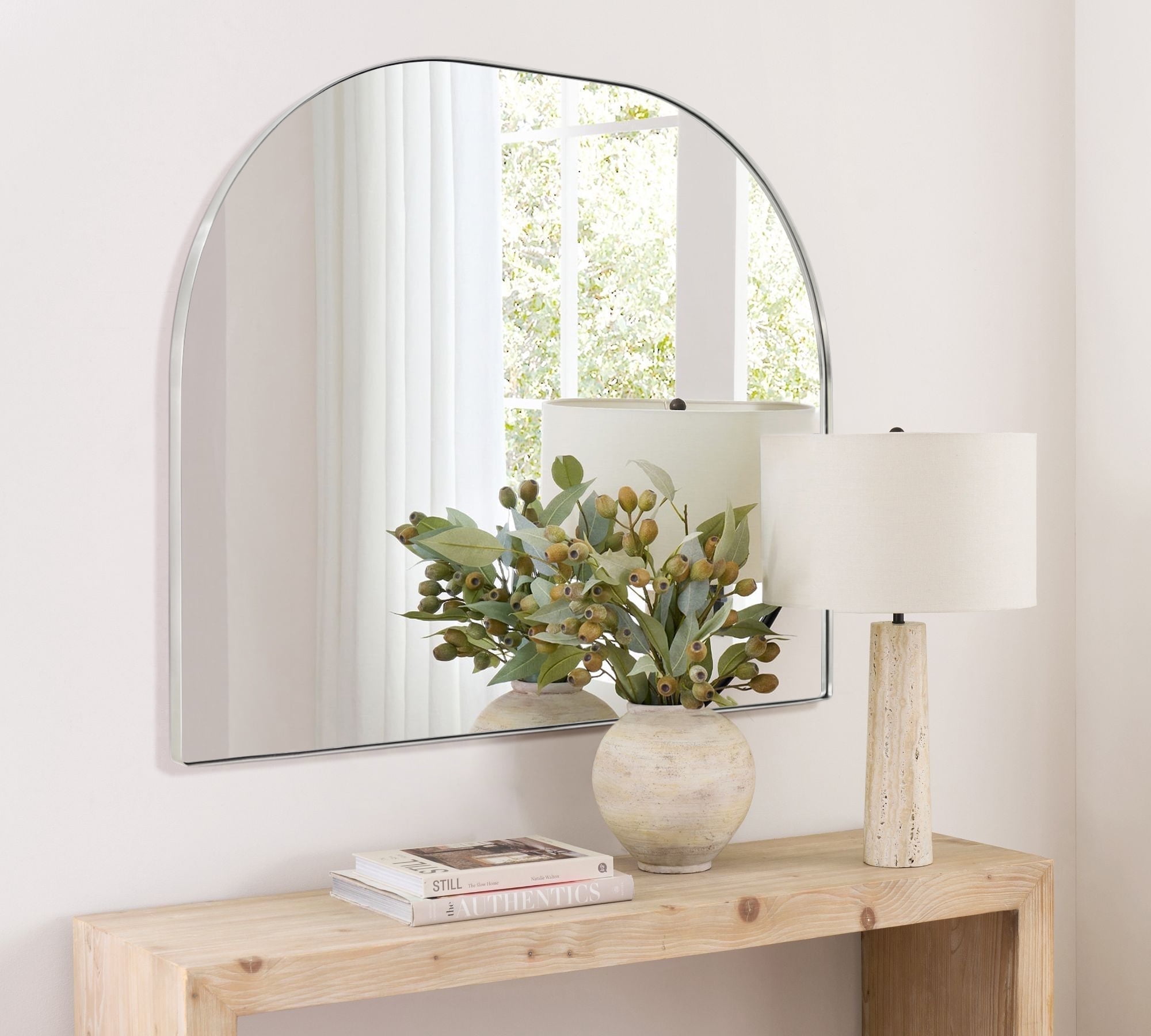 TEHOME Dezerae Large Arch Mirror for Mantel, 40'' W x 32'' H 32'' x 40 ...