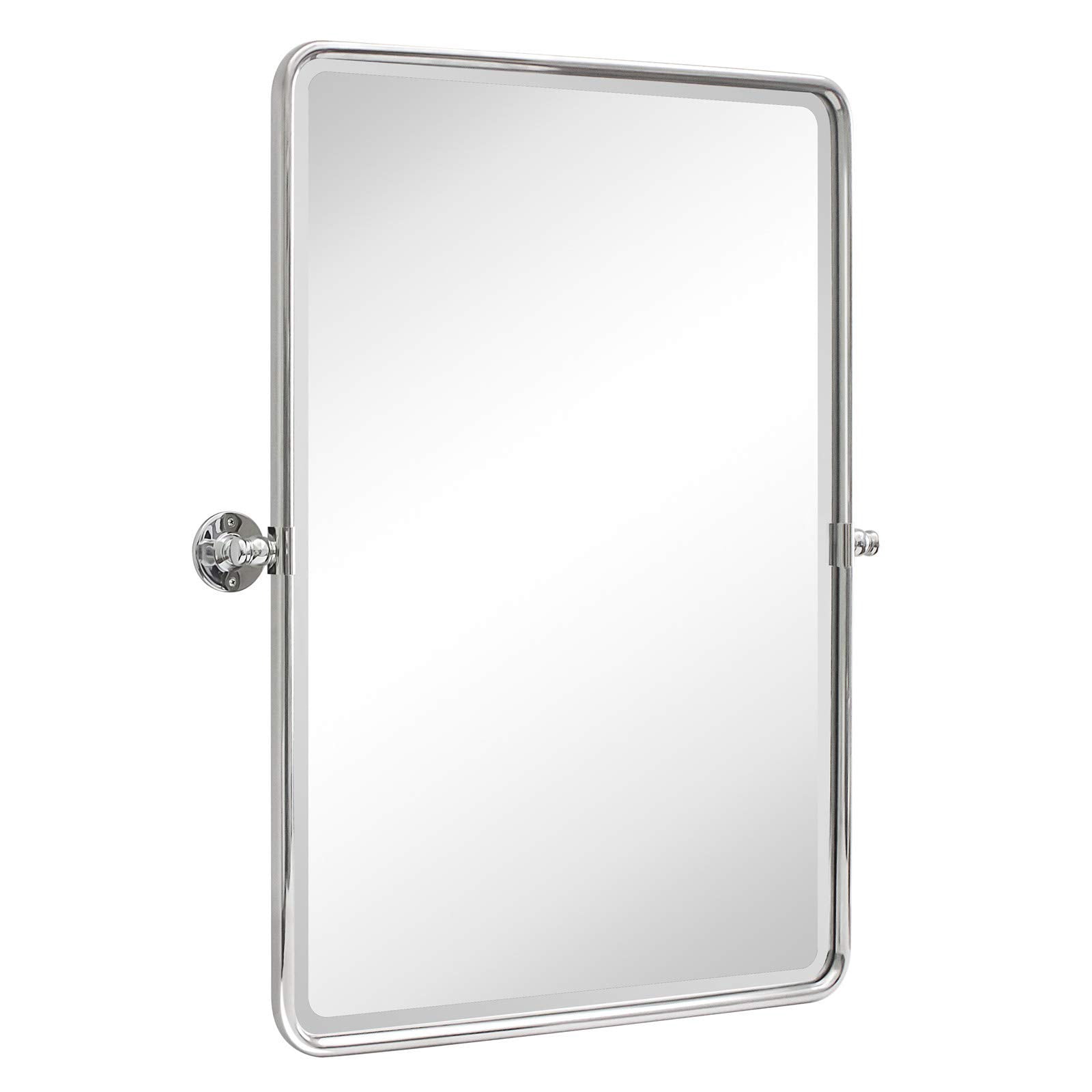 TEHOME 20x30" Farmhouse Pivot Rectangle Wall Bathroom Mirror, Chrome ...