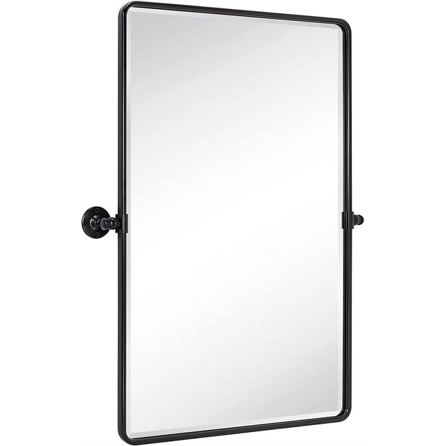 TEHOME Farmhouse Pivot Rectangle Bathroom Mirror Oil Rubbed Bronze ...