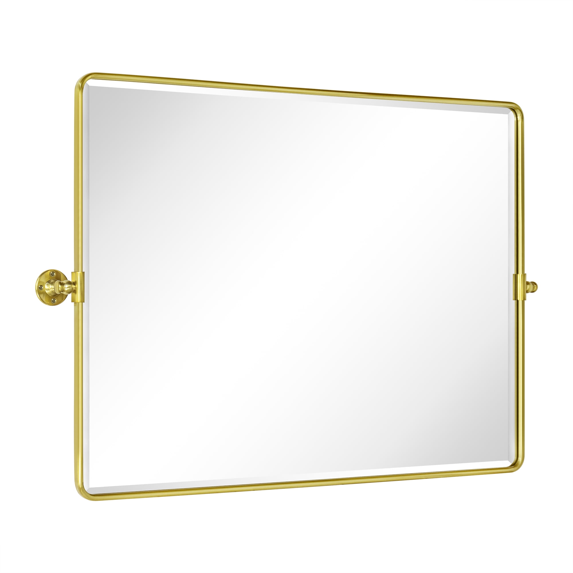 TEHOME Horizontal Farmhouse Gold Metal Framed Rounded Pivot Rectangle ...