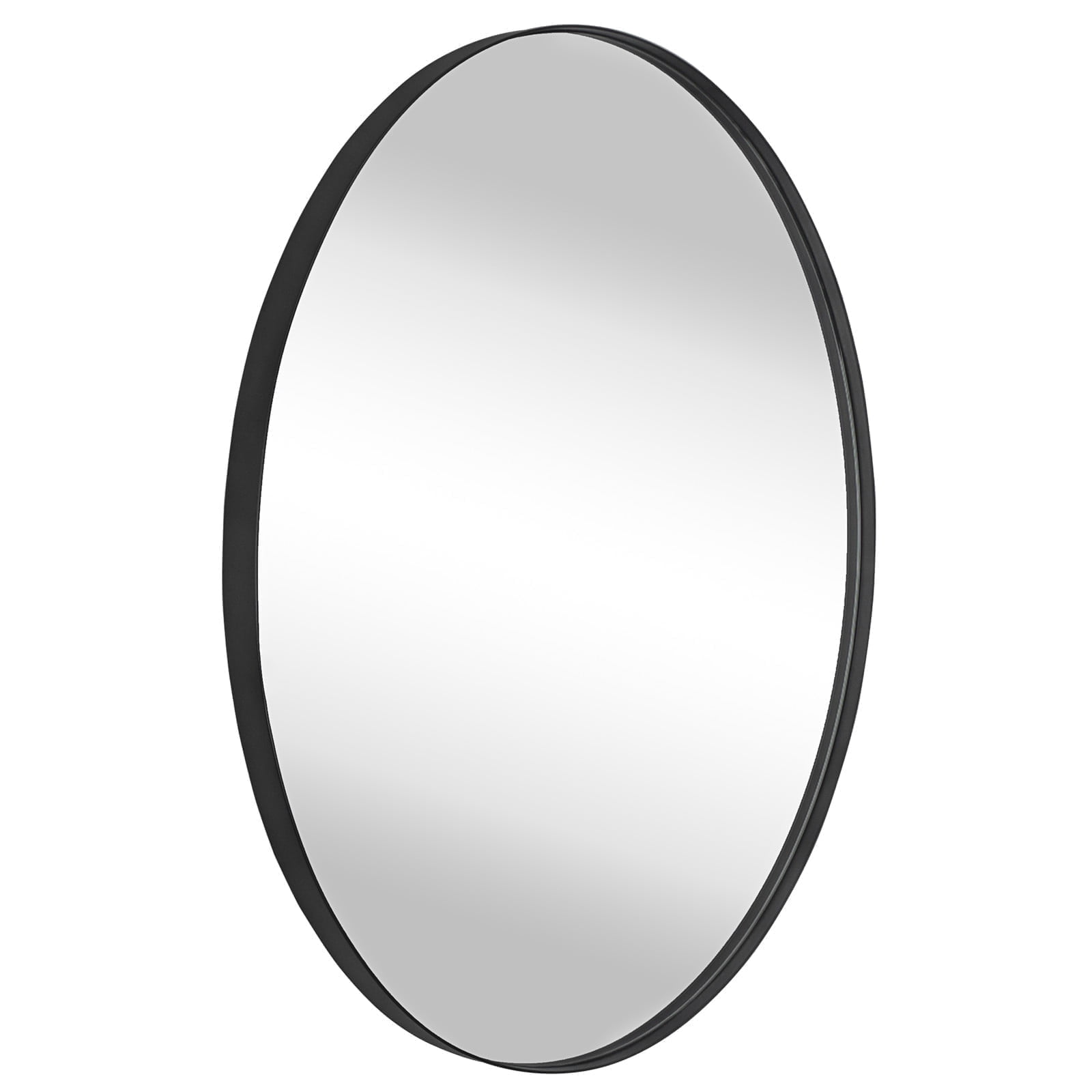 TEHOME Javell Oval Black Bathroom Mirror 20" x 30" Metal Framed Vanity ...
