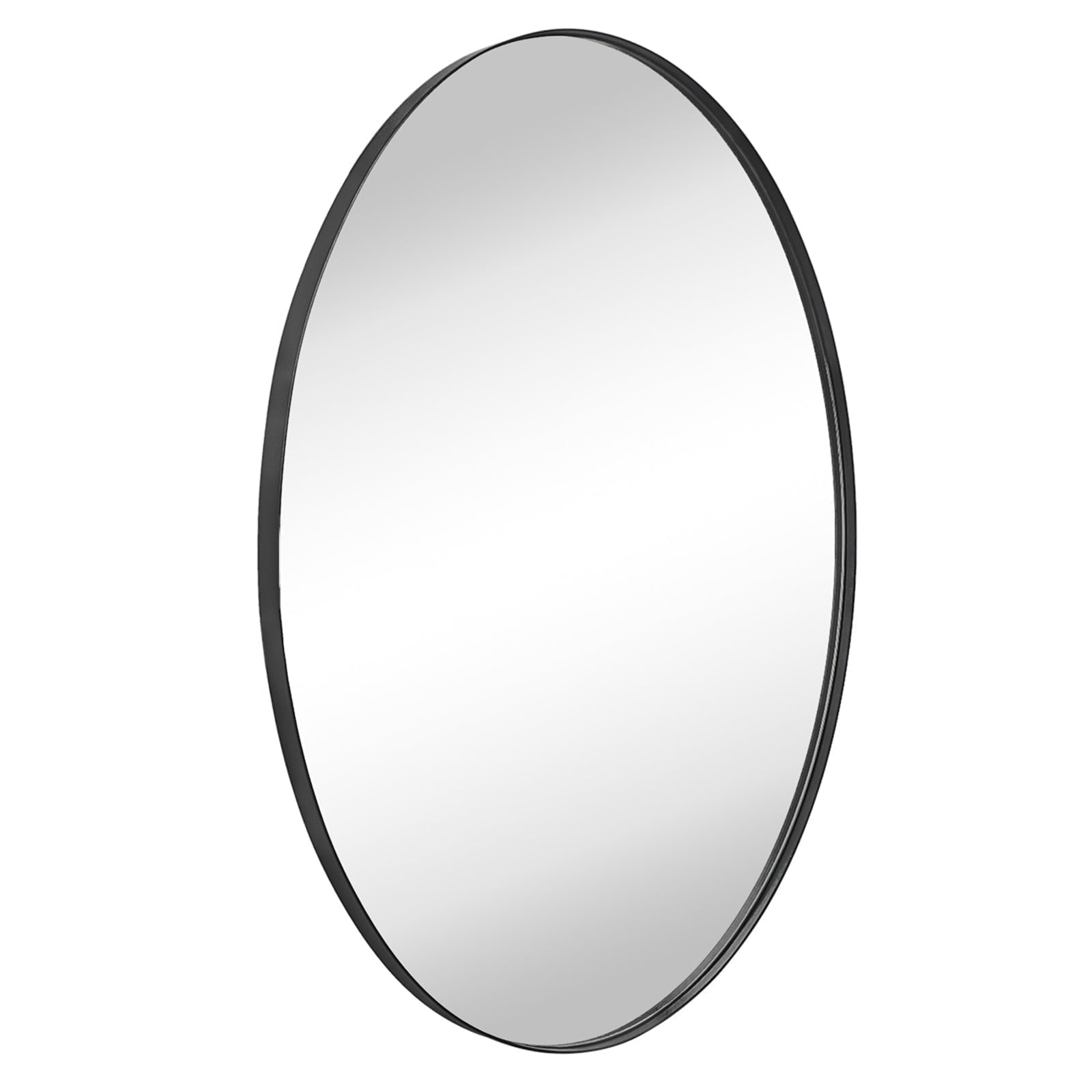 TEHOME Javell Oval Black Bathroom Mirror 24" x 36" Metal Framed Vanity ...