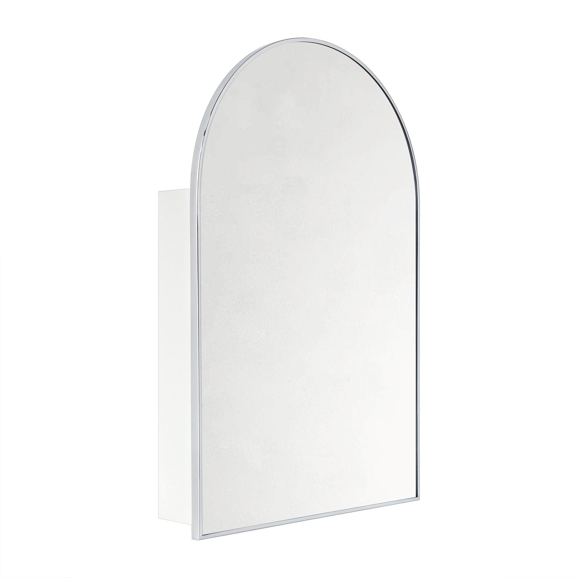 TEHOME Chrome Arched Medicine Cabinet, 24x36 inches, Recessed/Surface ...