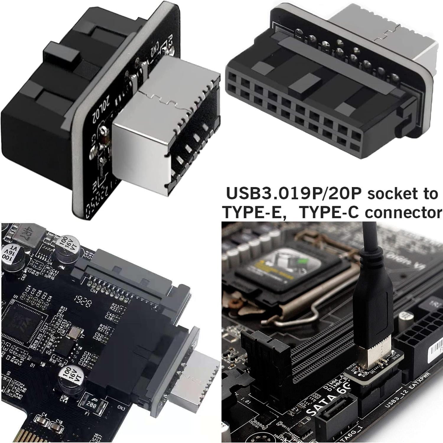 TEICHKJ Enhanced Connectivity Elegant Vertical USB 3.1 Key-A Type-E to ...