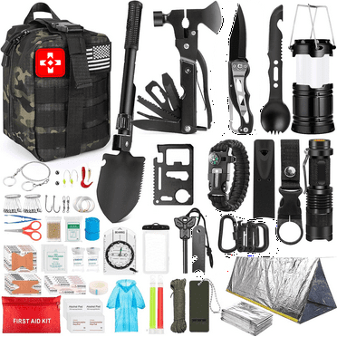 EVERLIT Survival First Aid Kit 250 Pieces Molle Pouch Survival Kit ...