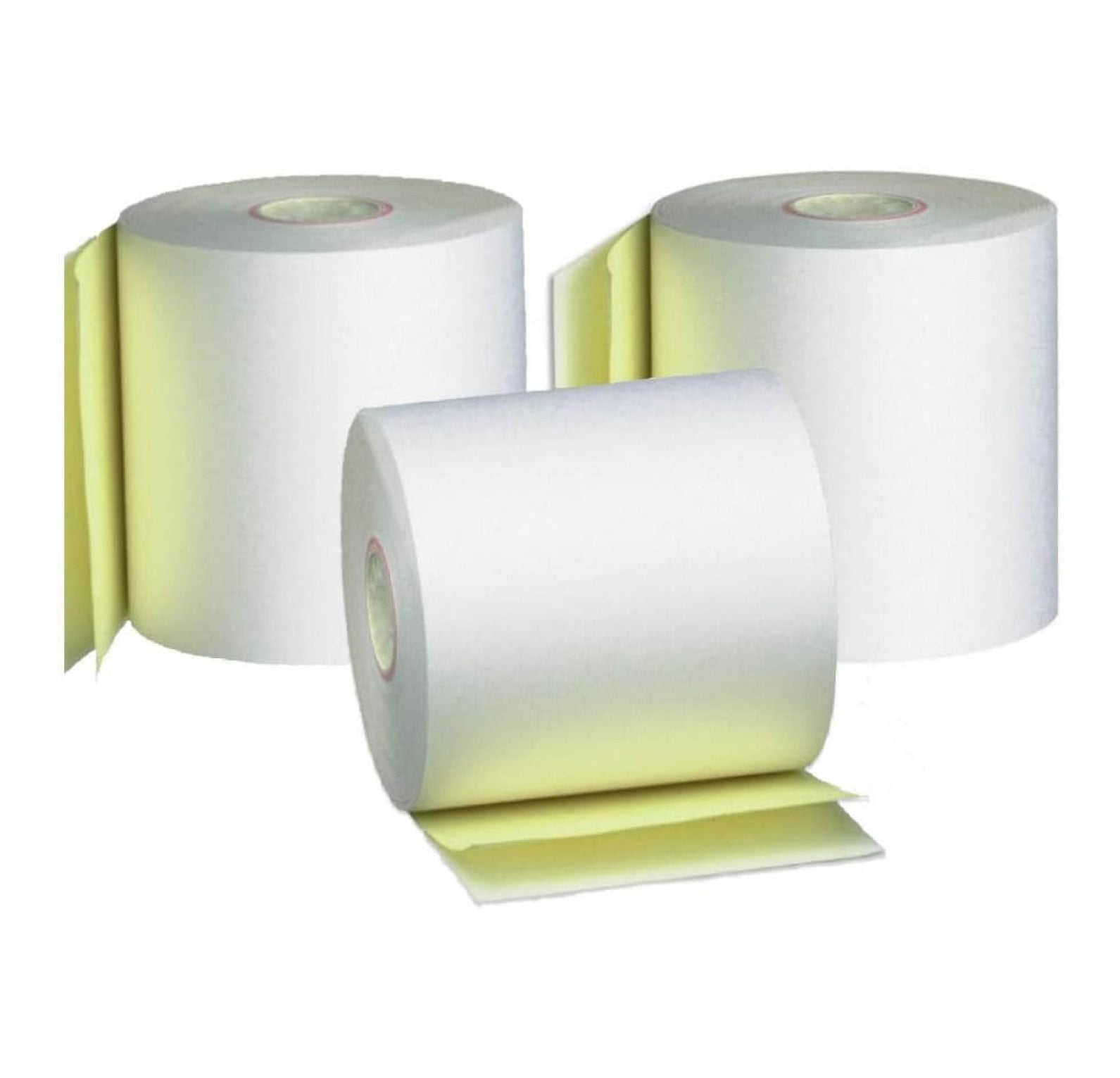TEK POS - 3" x 90' - White/Canary Carbonless Receipt Roll Paper - Two ...